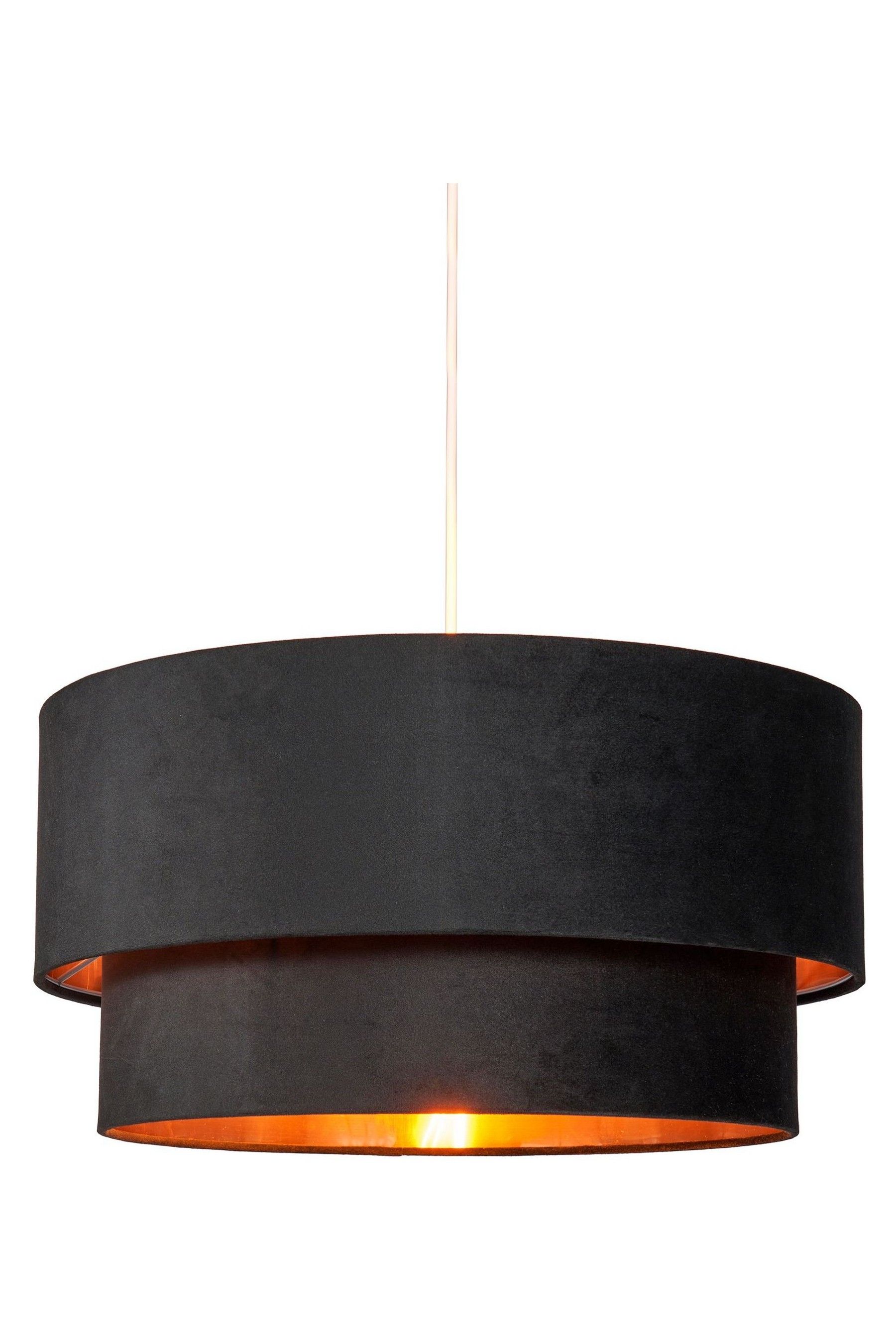 Buy BHS Black Velvet Shade Ceiling Light from the Next UK online shop