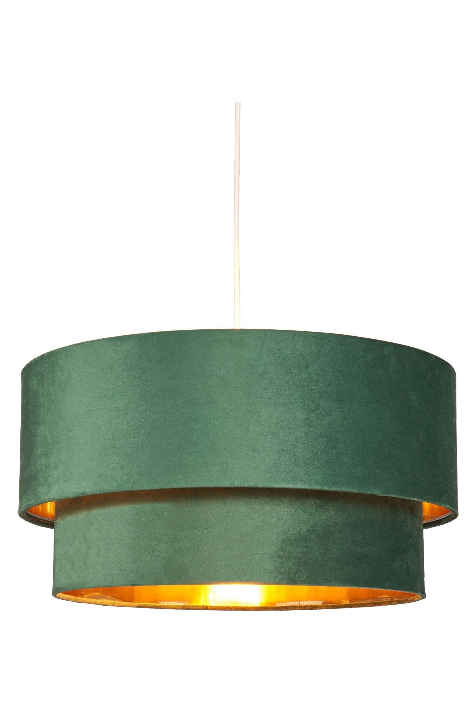Buy BHS Green Velvet Shade Ceiling Light from the Next UK online shop