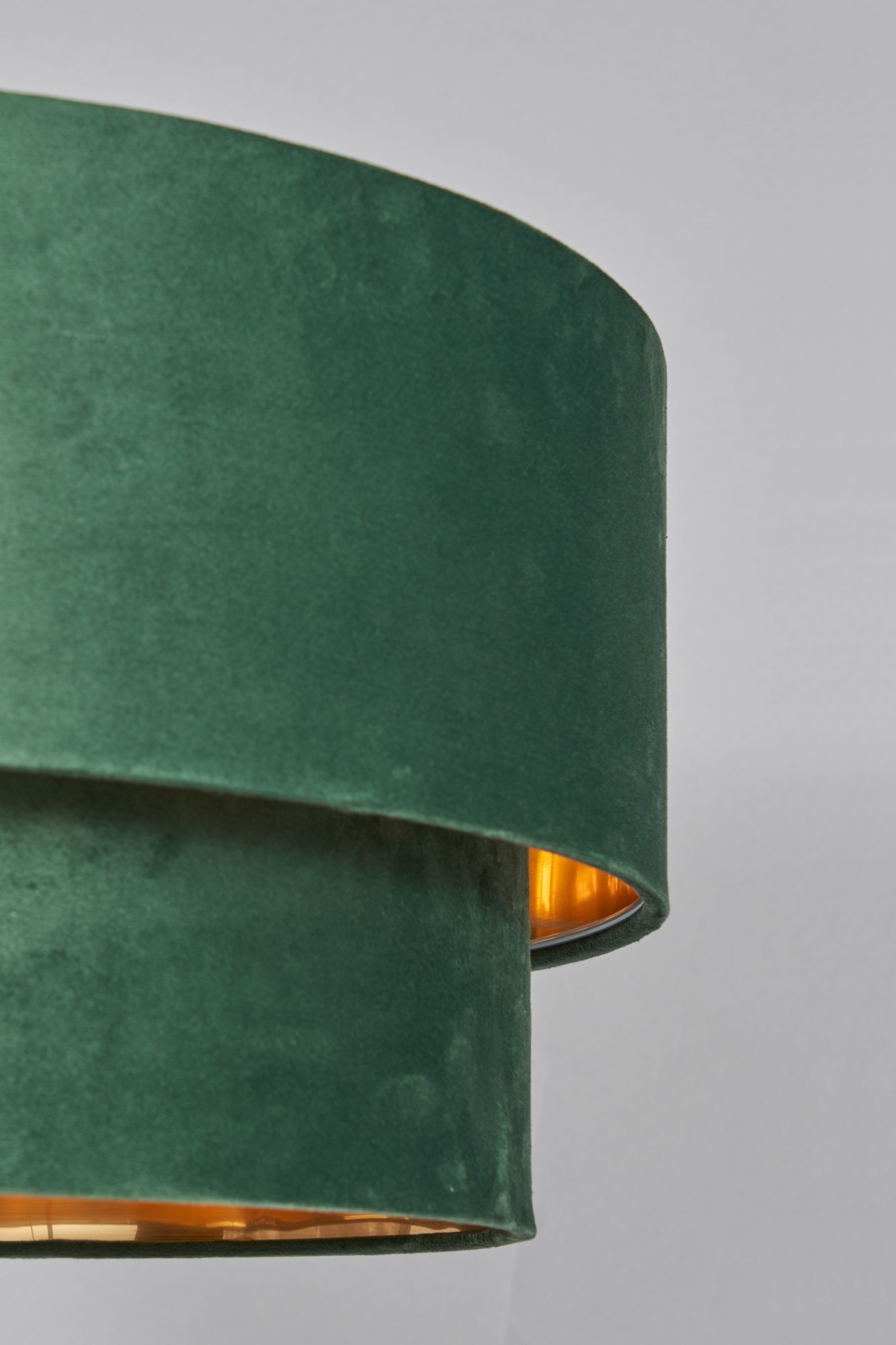 Buy BHS Green Velvet Shade Ceiling Light from the Next UK online shop