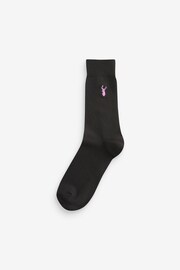 Buy Black 8 Pack Multi Stag Lasting Fresh Embroidered Socks from the ...