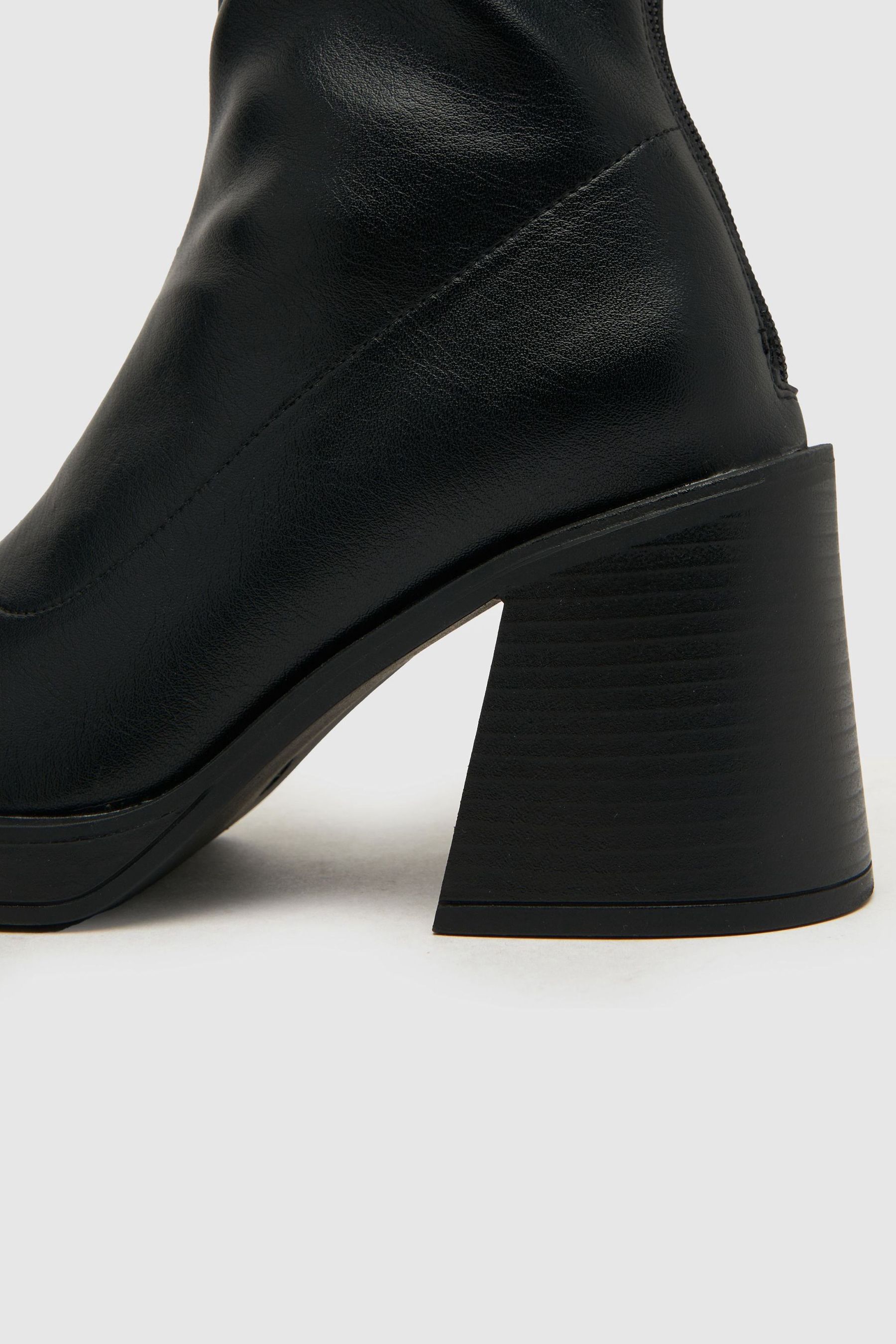 Buy Schuh Brielle Platform Stretch Black Boots from the Next UK online shop