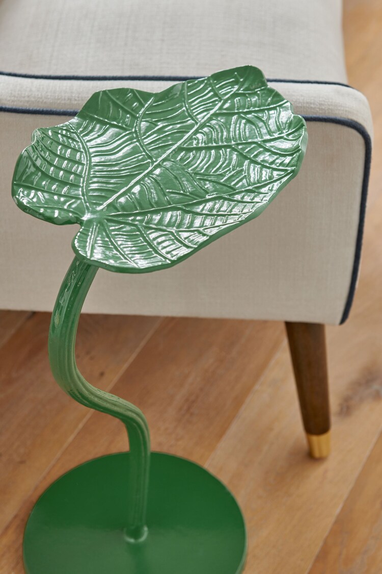 Buy Nina Campbell Dark Green Taro Leaf Side Table from the Next UK online shop