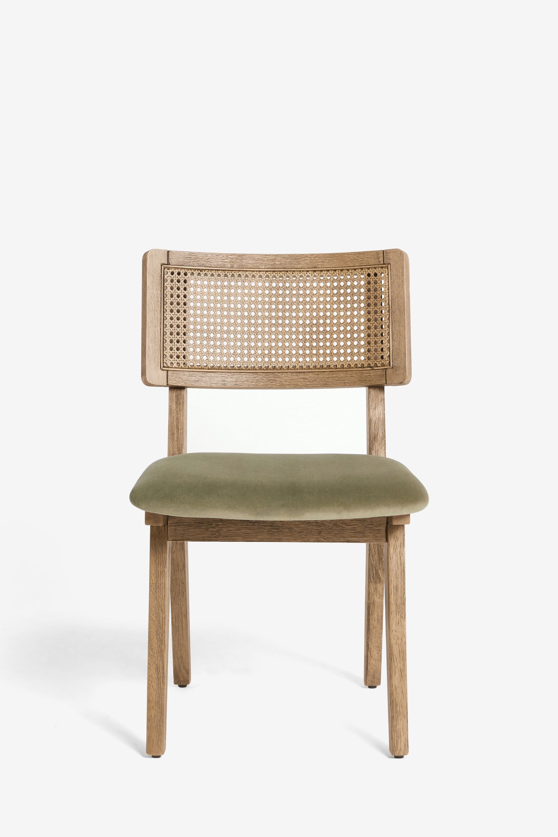 Buy Set of 2 Soft Velvet Sage Green Abel Dark Wood Leg Dining Chairs ...