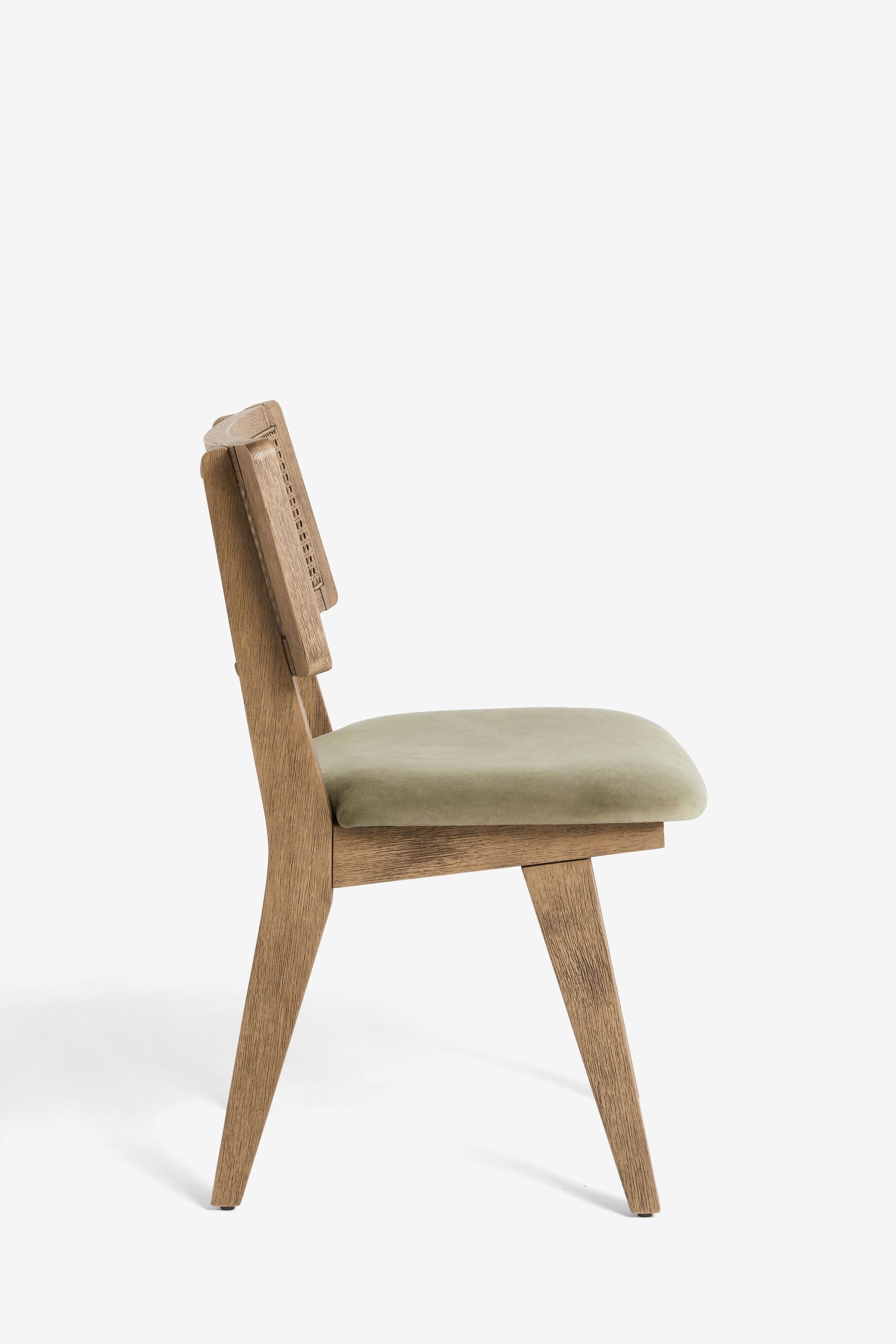 Buy Set of 2 Soft Velvet Sage Green Abel Dark Wood Leg Dining Chairs ...