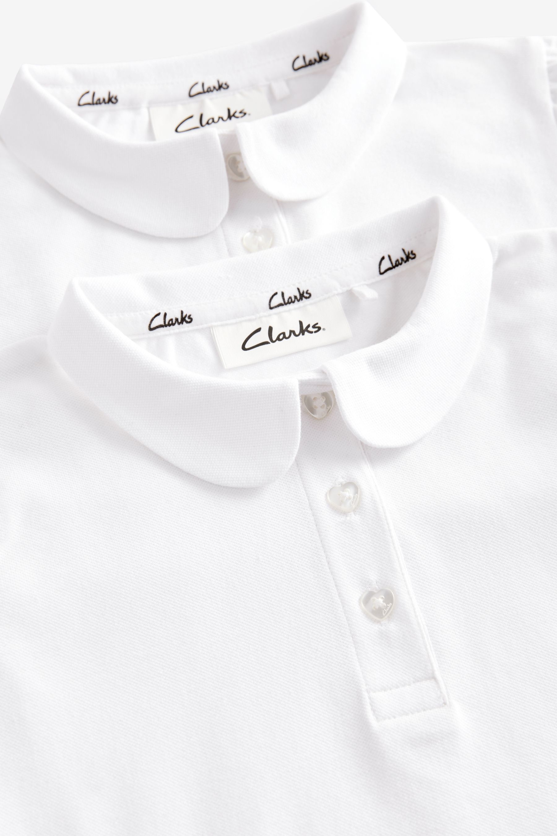 Buy Clarks White Clarks Girls Polo Shirts 2 Pack from the Next UK ...