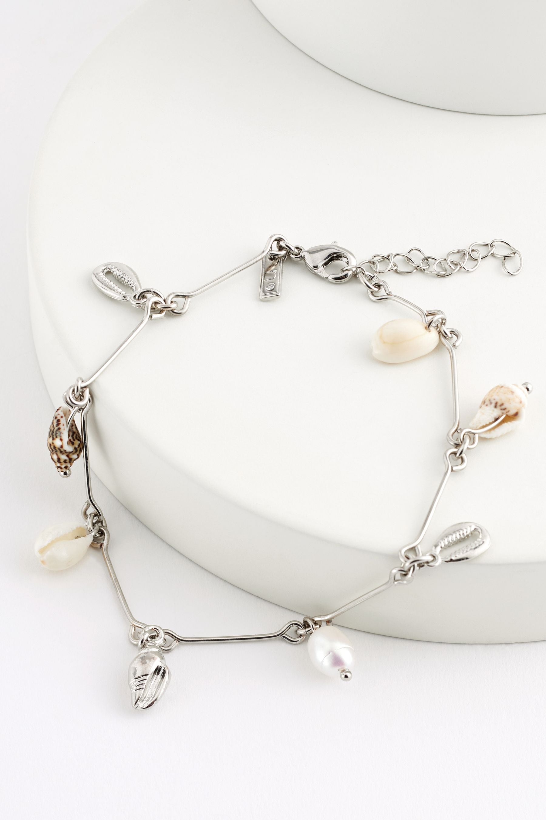 Buy Silver Tone Shell Drop Anklet from the Next UK online shop
