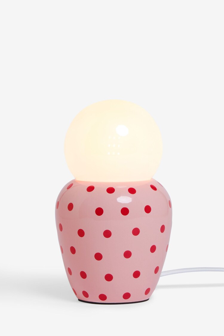 Buy Cath Kidston Pink/Red Button Spot Table Lamp from the Next UK ...