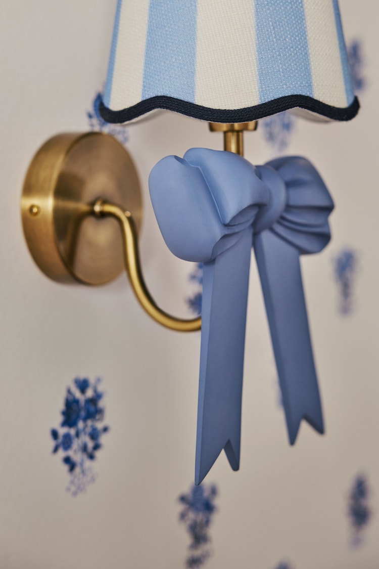 Buy Cath Kidston Blue/White Stripe Canopy Bow Wall Light from the Next ...