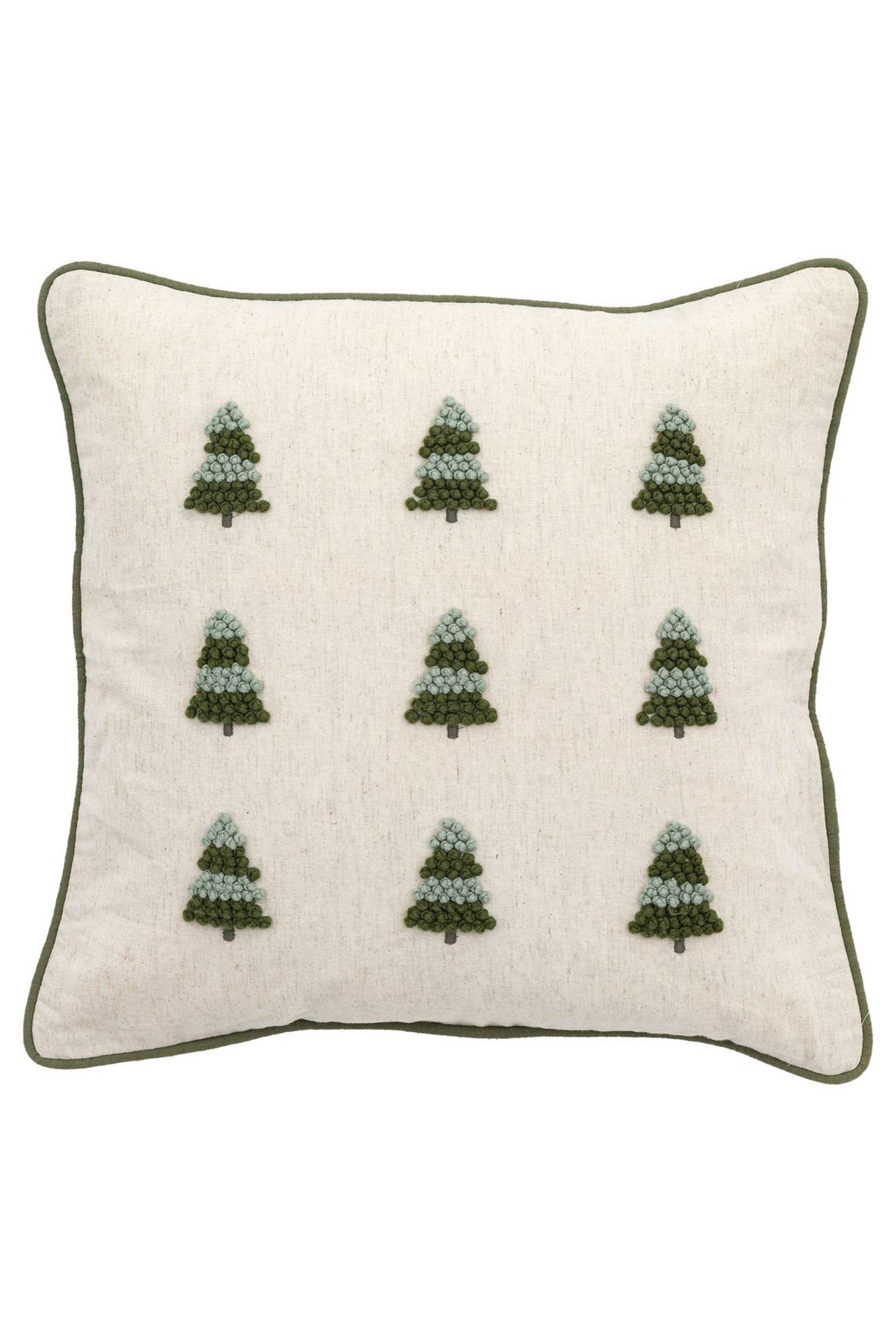 Buy Gallery Home Green 9 Christmas Tree Cushion Cover 45x45cm from the ...