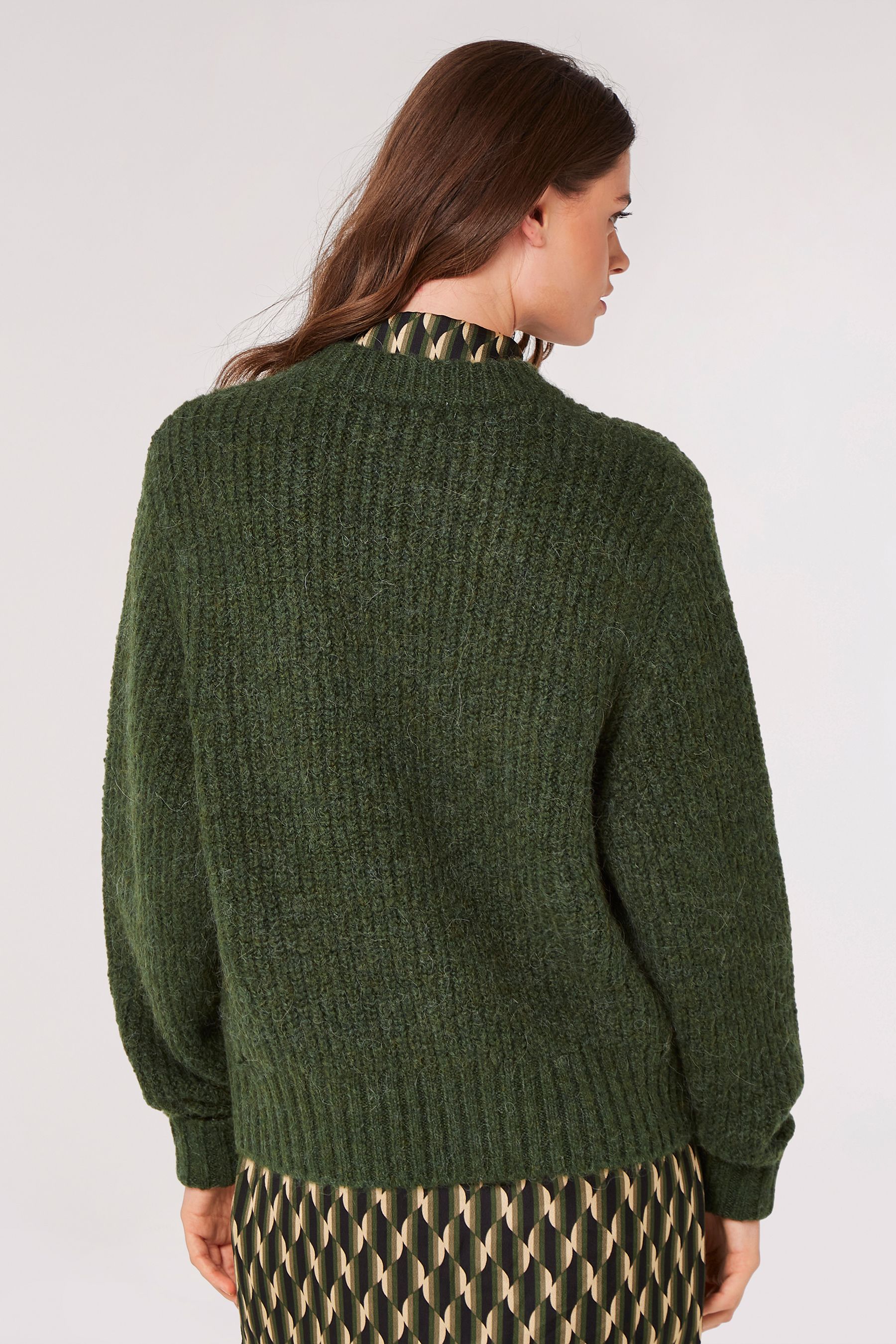 Buy Apricot Green Chunky Rib Boxy Jumper from the Next UK online shop