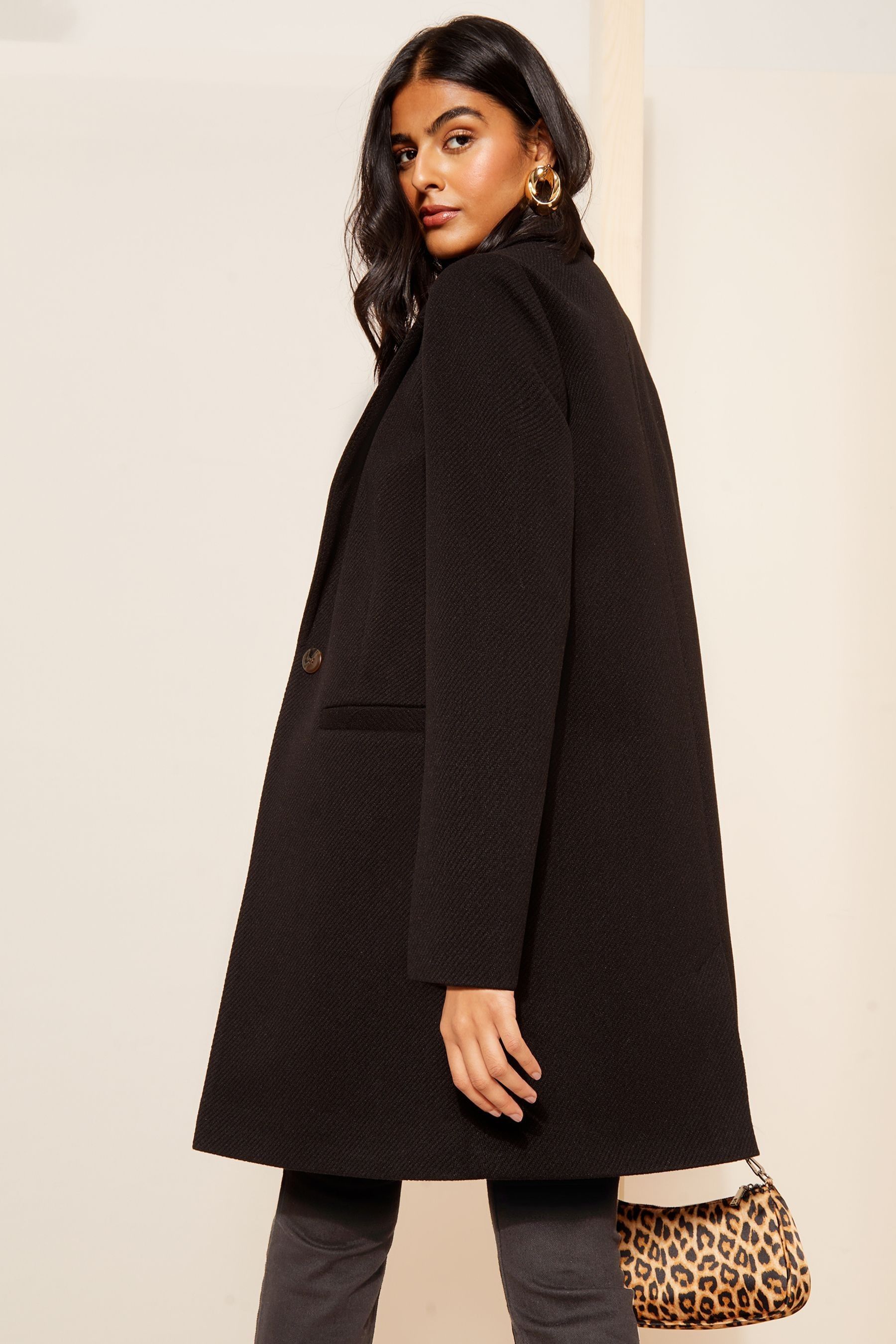 Buy Friends Like These Black Twill Tailored Single Button Coat from the ...