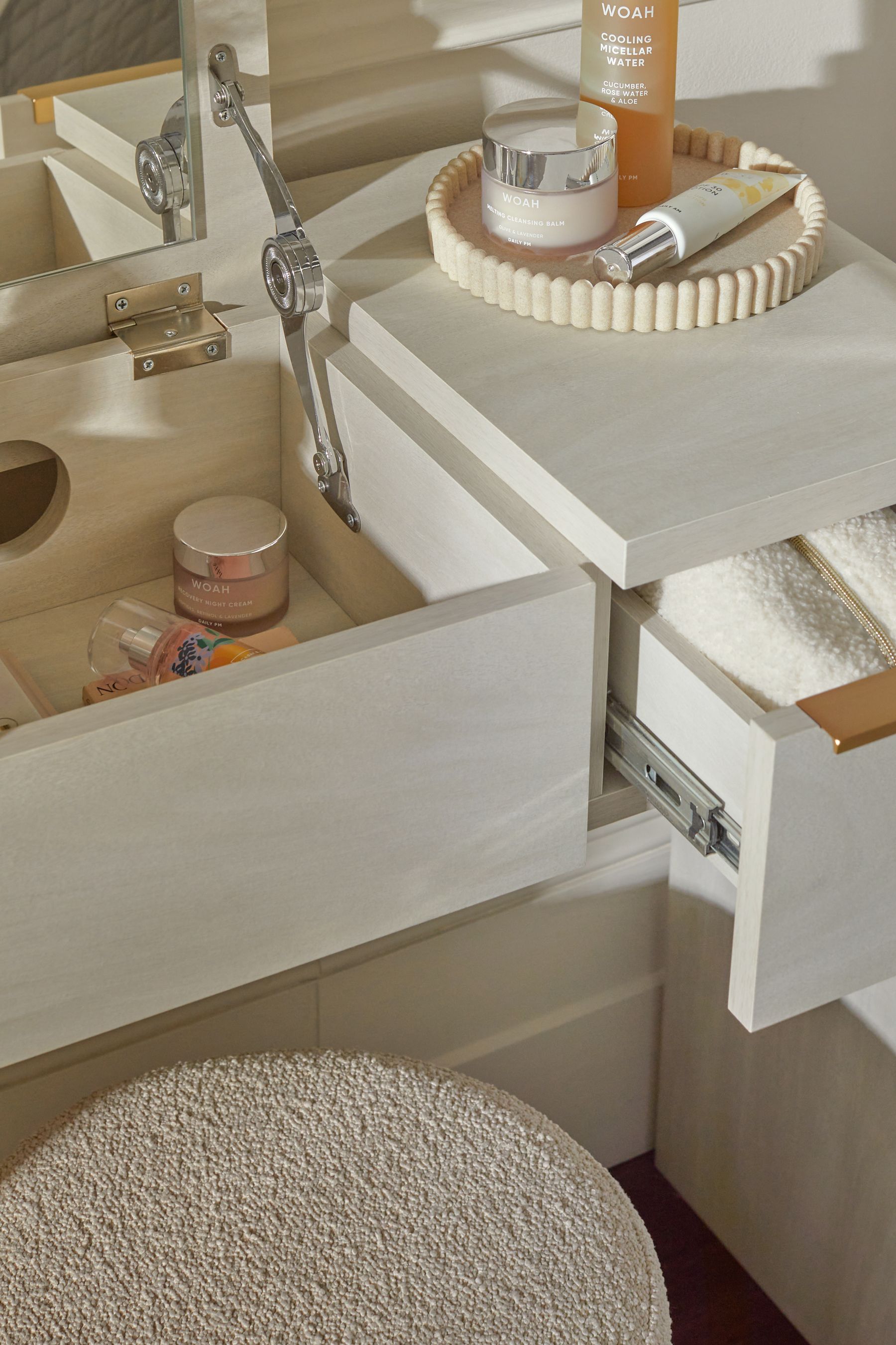 Buy Light Natural Mia Oak Effect Console Dressing Table from the Next ...