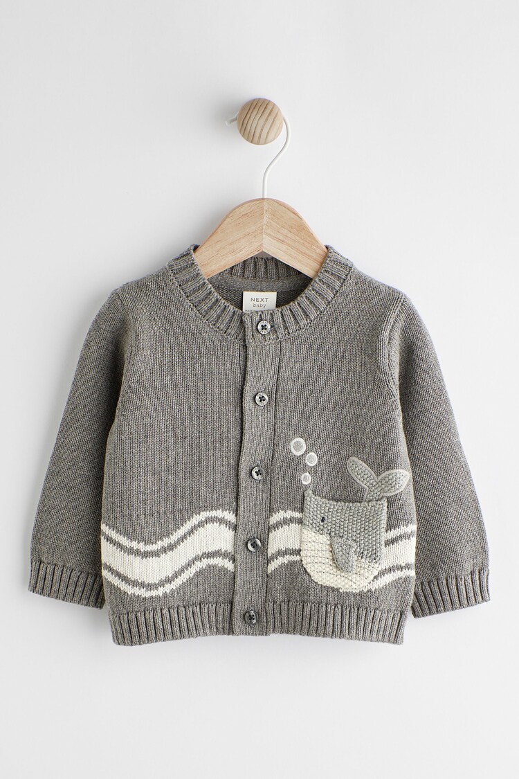 Buy Grey Whale Baby 100% Cotton Cardigan (0mths-2yrs) from the Next UK ...