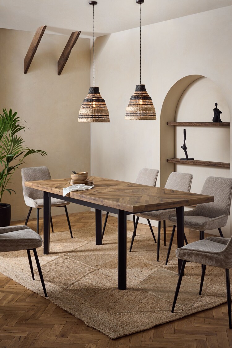 Buy Dark Natural Bronx Luxe 6 to 8 Extending Dining Table from the Next ...