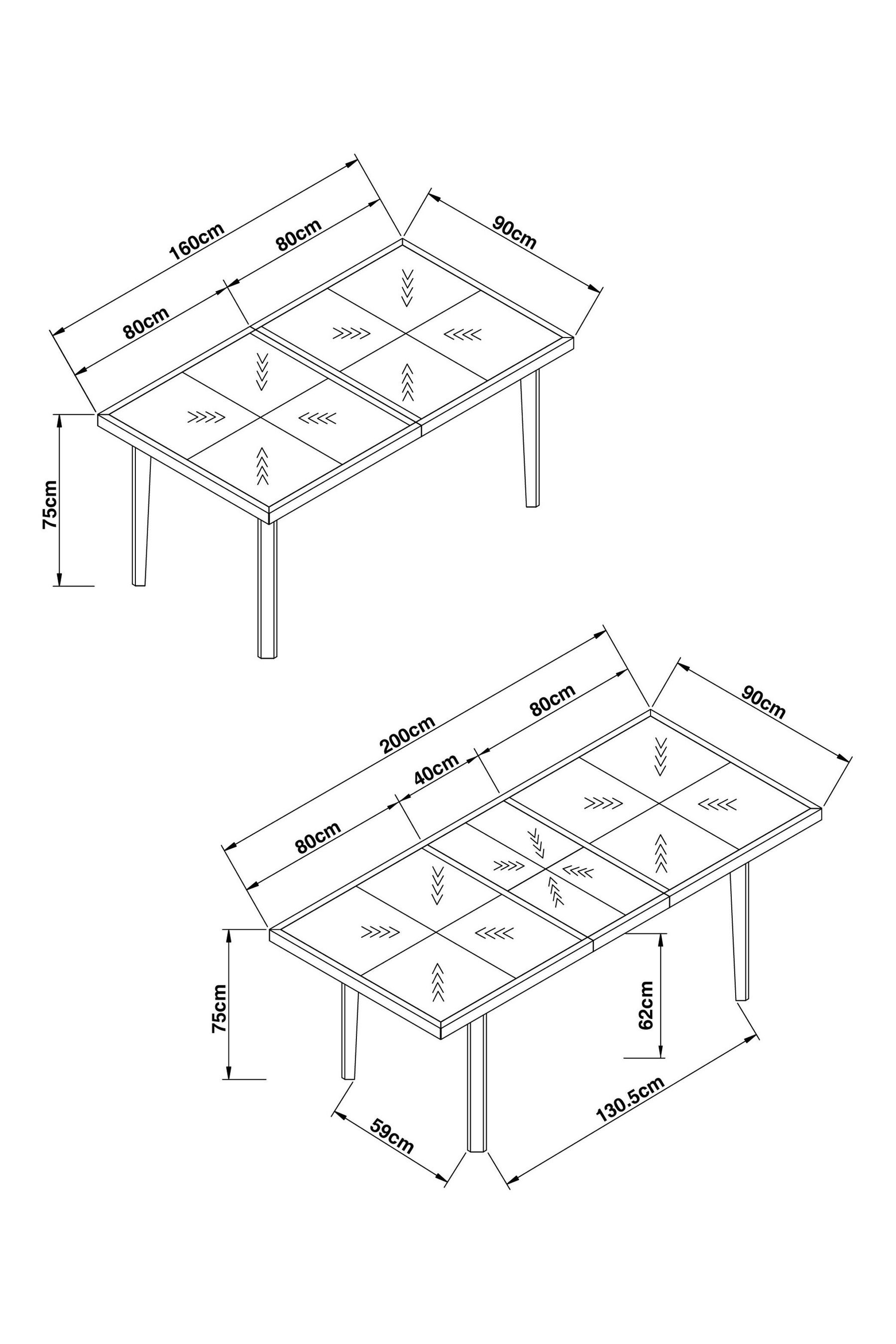 Buy Dark Natural Bronx Luxe 6 to 8 Extending Dining Table from the Next ...