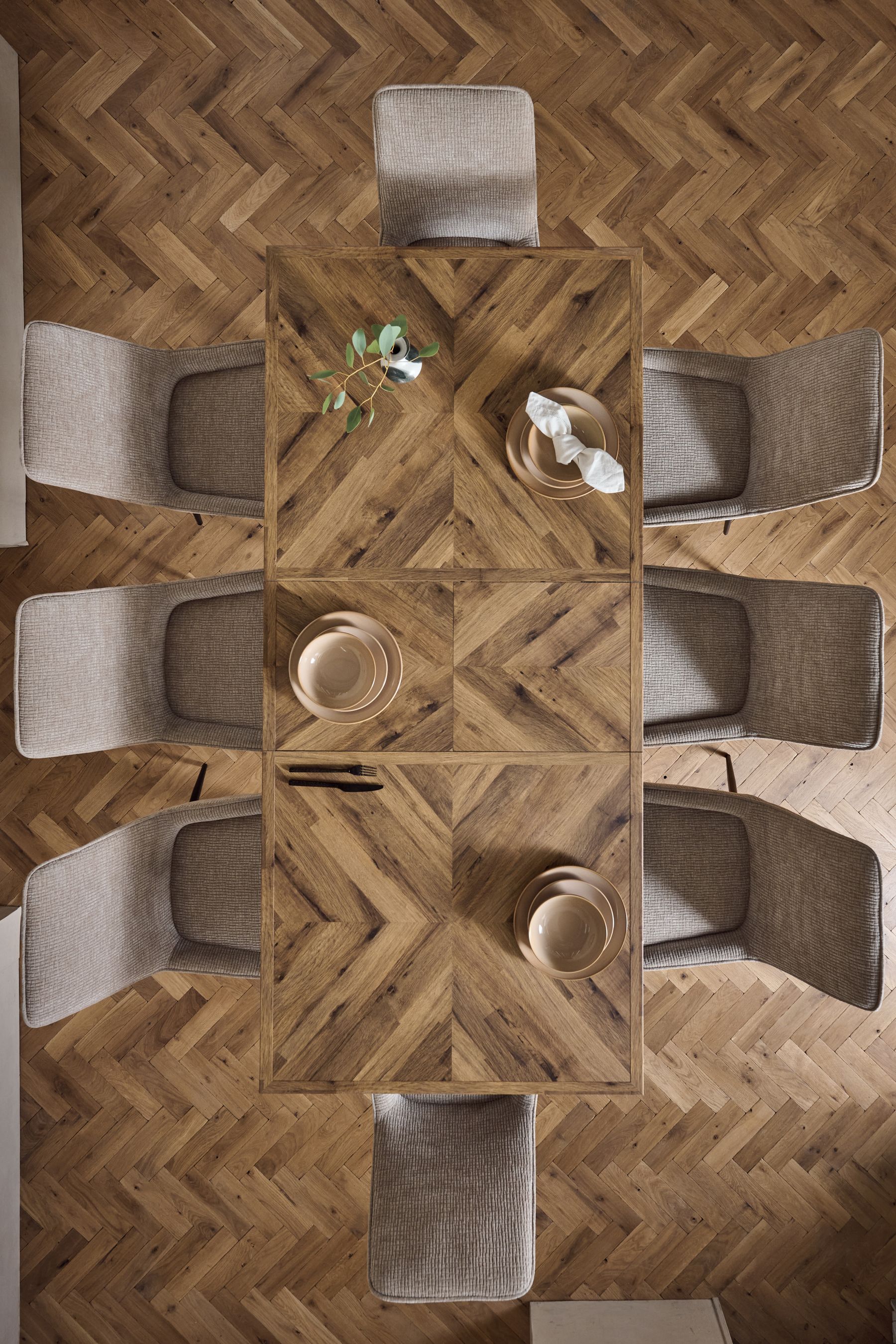 Buy Dark Natural Bronx Luxe 6 to 8 Extending Dining Table from the Next ...