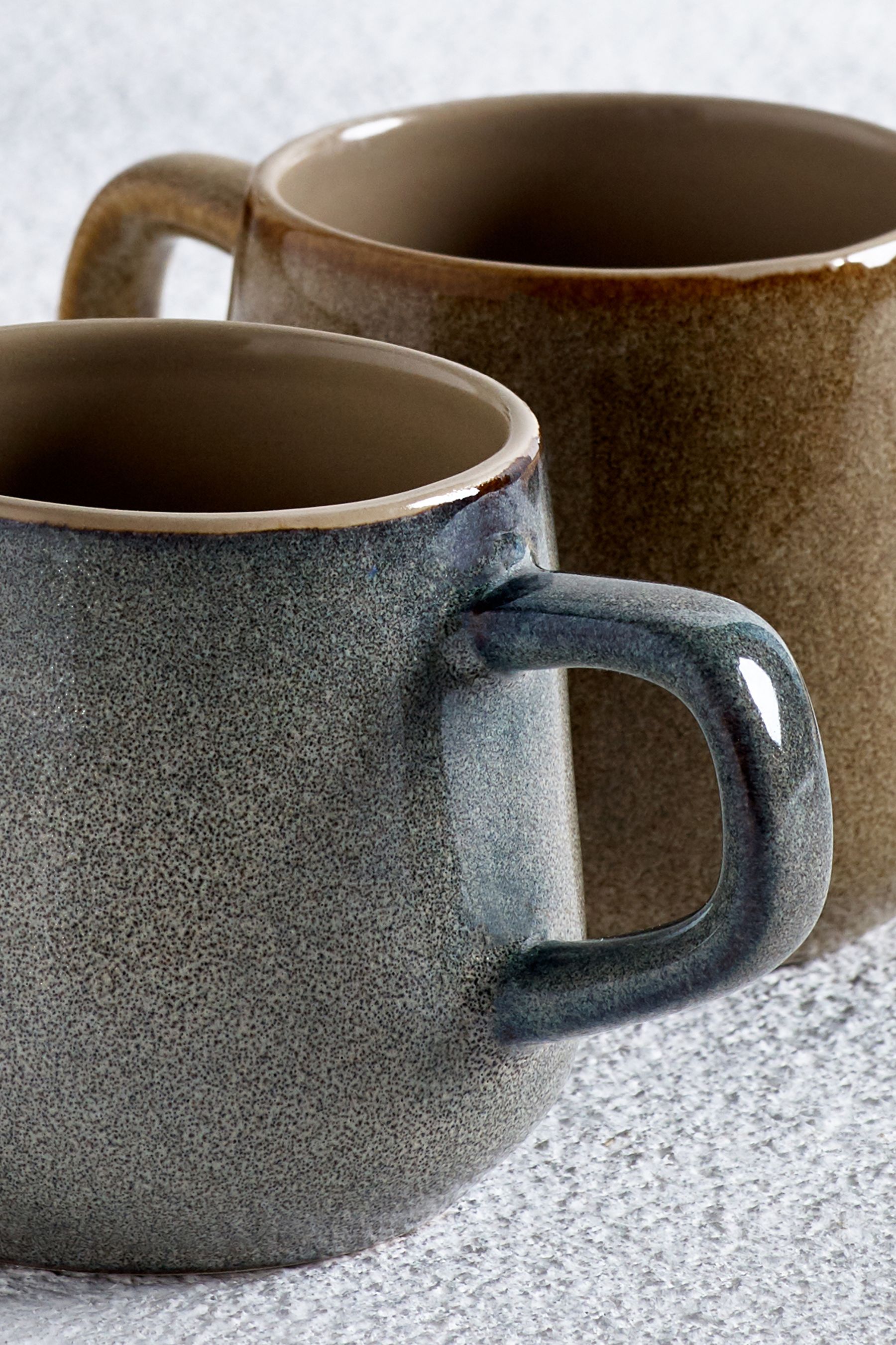 Buy Set of 4 Natural Reactive Glaze Espresso Mugs from the Next UK ...