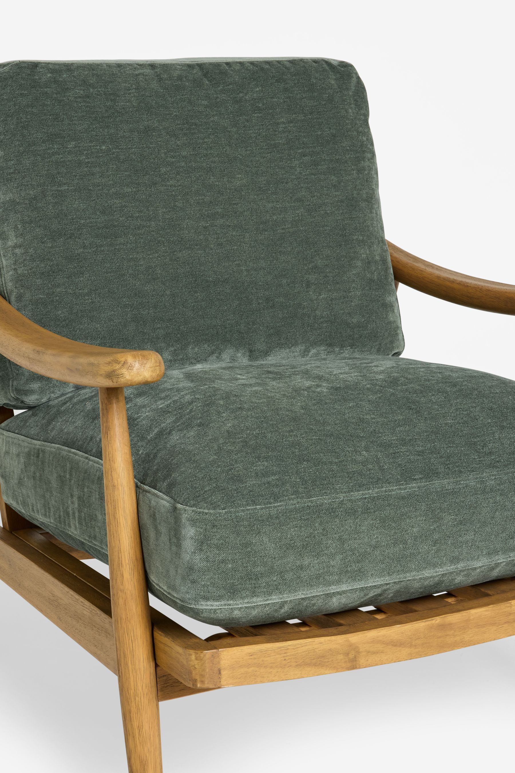 Buy Relaxed Chenille Forest Green Bronx Frame Hampton Wooden Accent ...