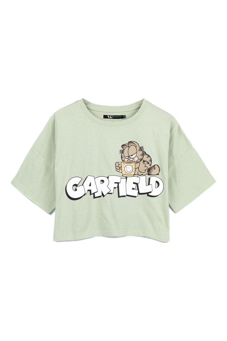 Buy Vanilla Underground Green Garfield Long Leg Pyjamas Set from the ...