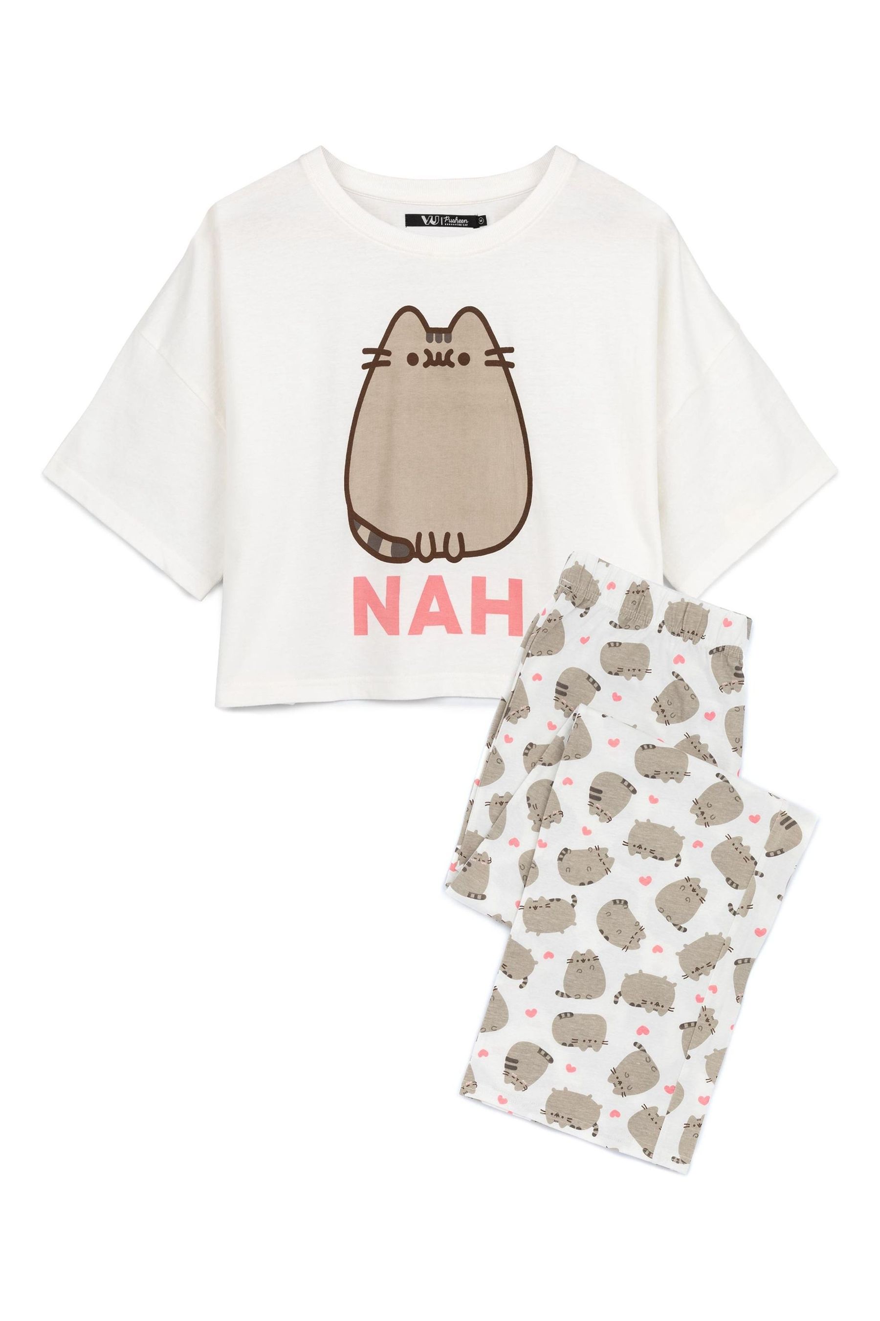 Buy Vanilla Underground White Pusheen Long Leg Pyjamas Set from the ...