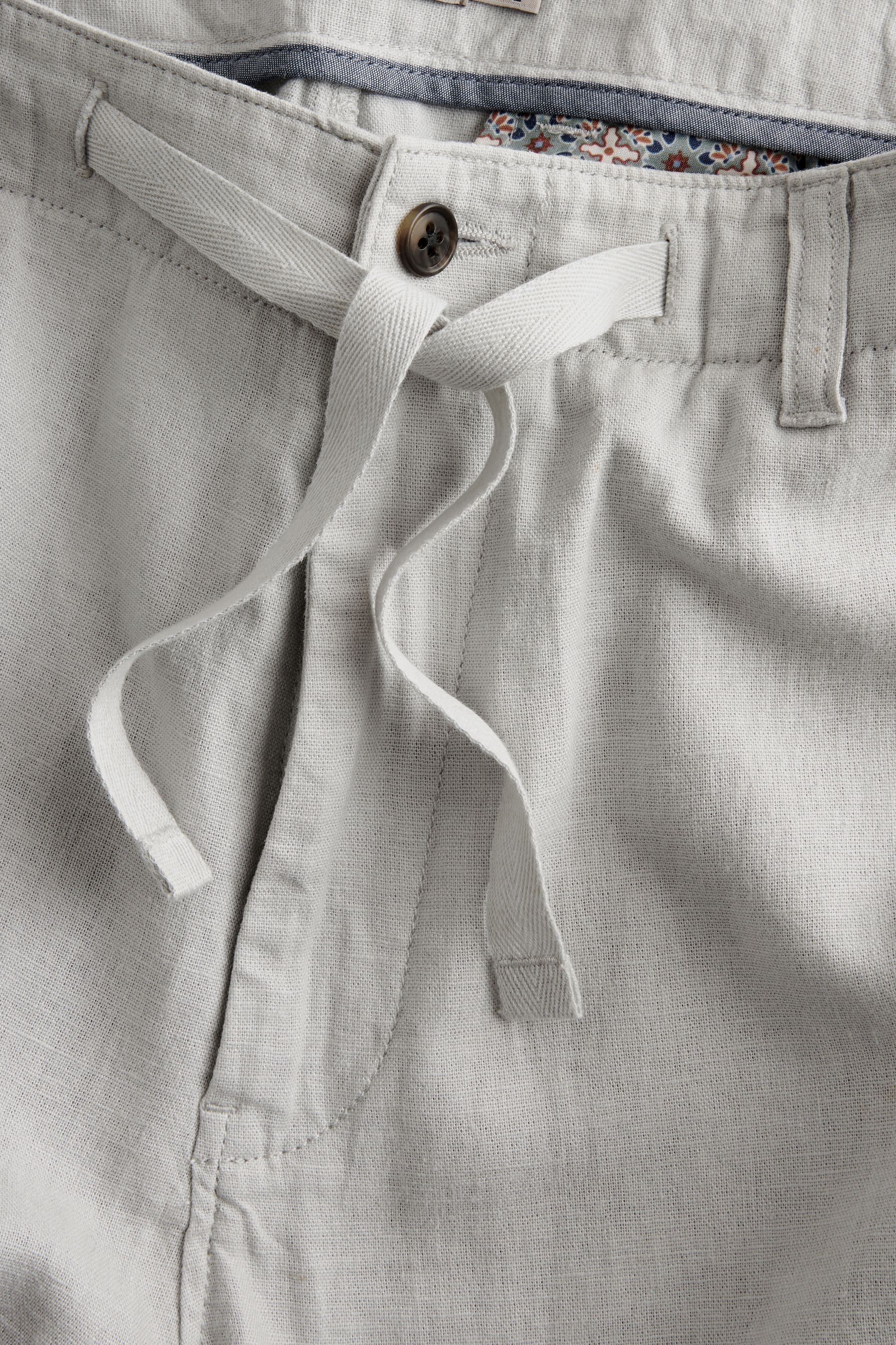 Buy Grey Light Linen Viscose Drawstring Trousers from the Next UK ...