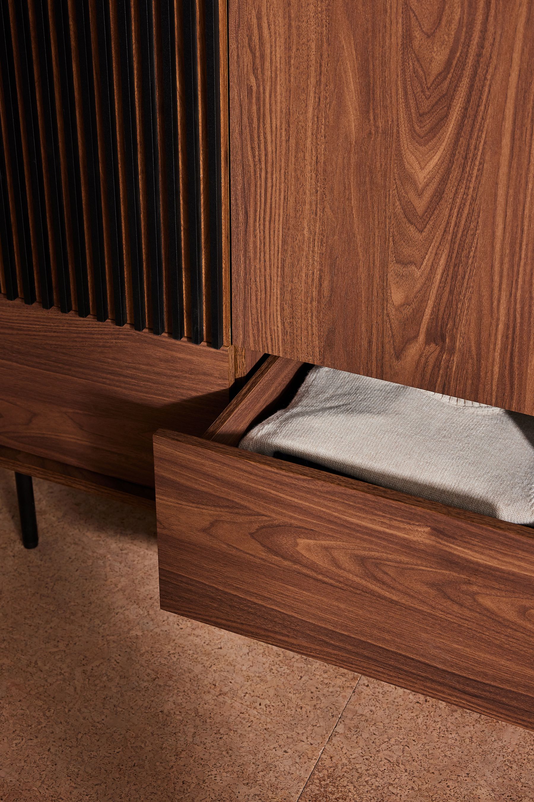 Buy MADE.COM Dark Brown Blaze Double, 2 Drawers Wardrobe from the Next ...