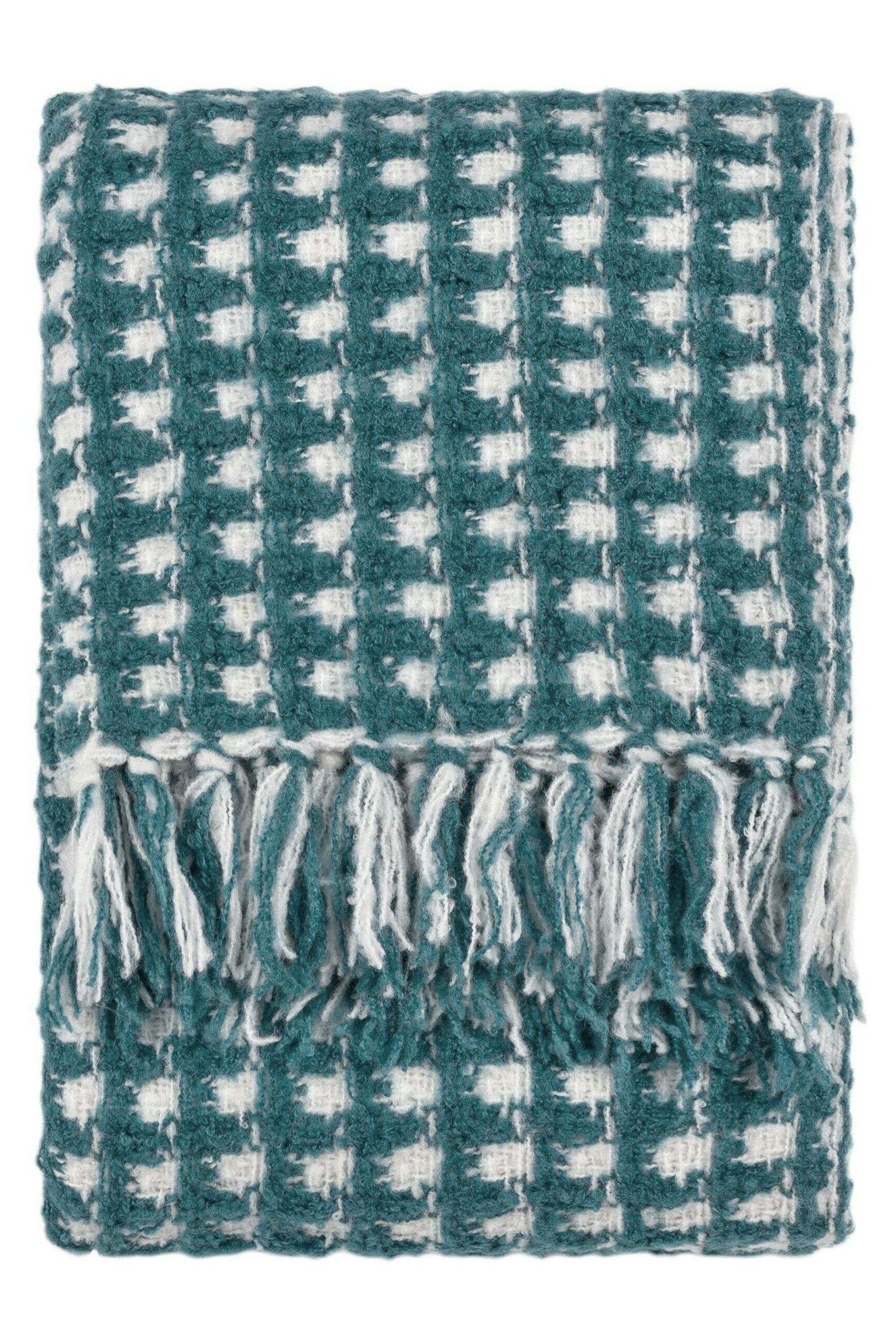 Buy Furn Blue Toasty Waffle Throw from the Next UK online shop