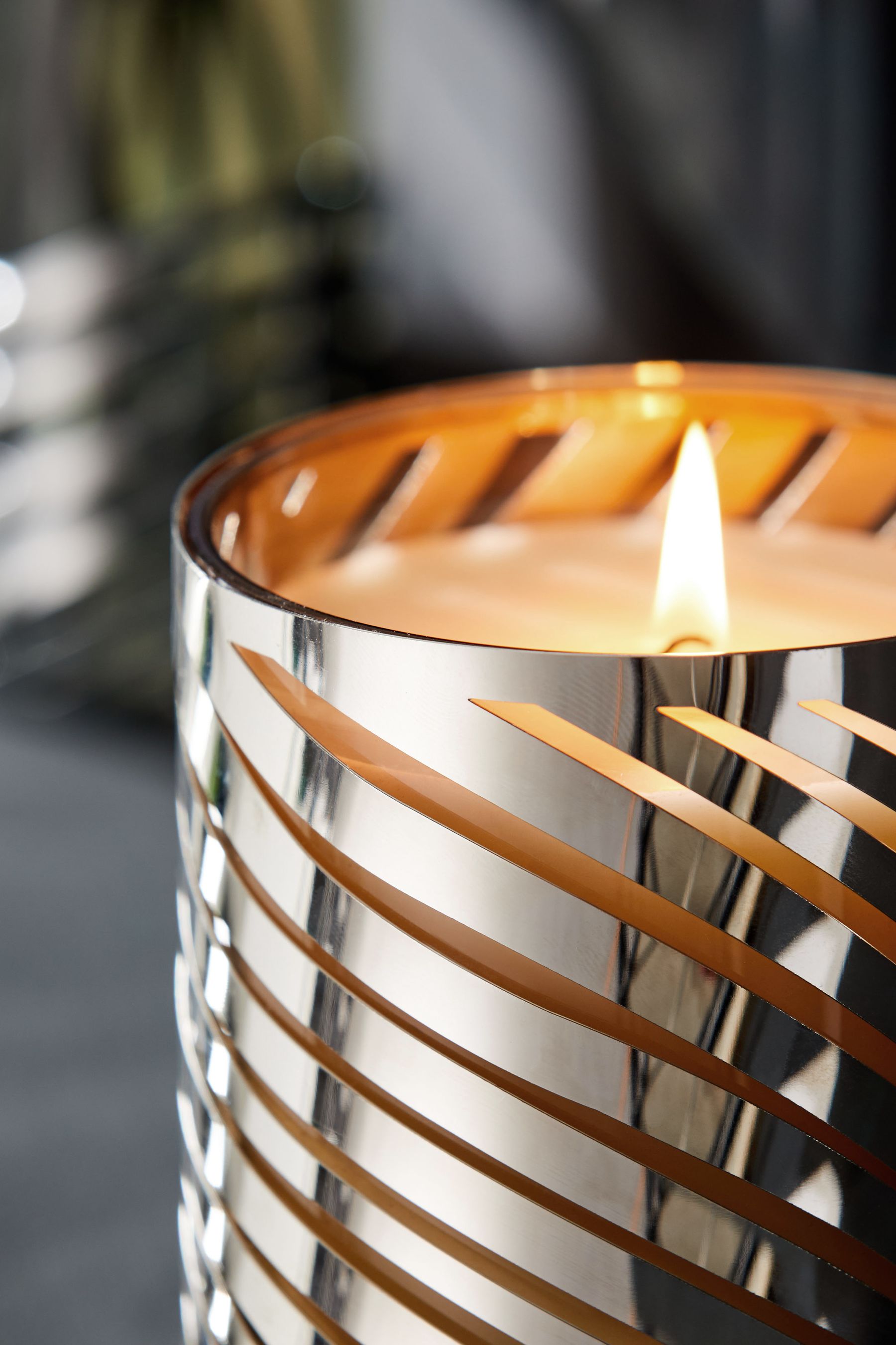 Buy Silver Midnight Patchouli and Amber Single Wick Scented Candle from ...