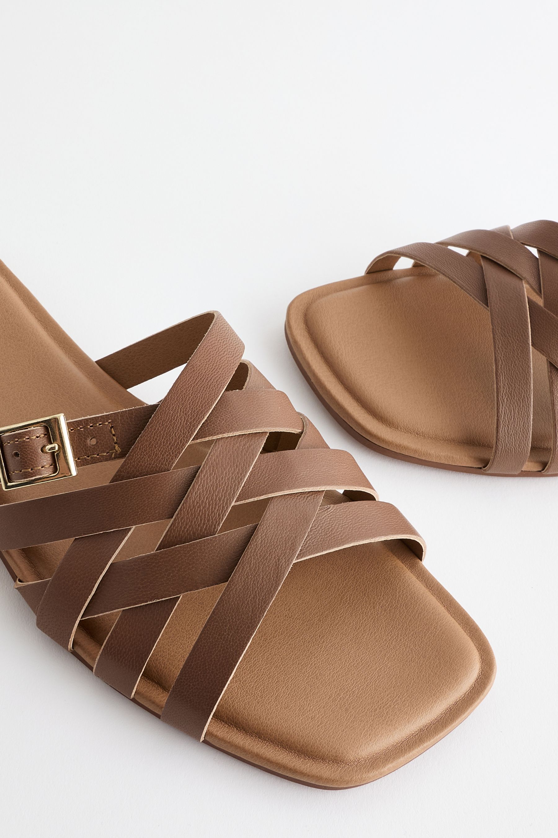 Buy Tan Brown Forever Comfort® Cross Strap Mules from the Next UK ...