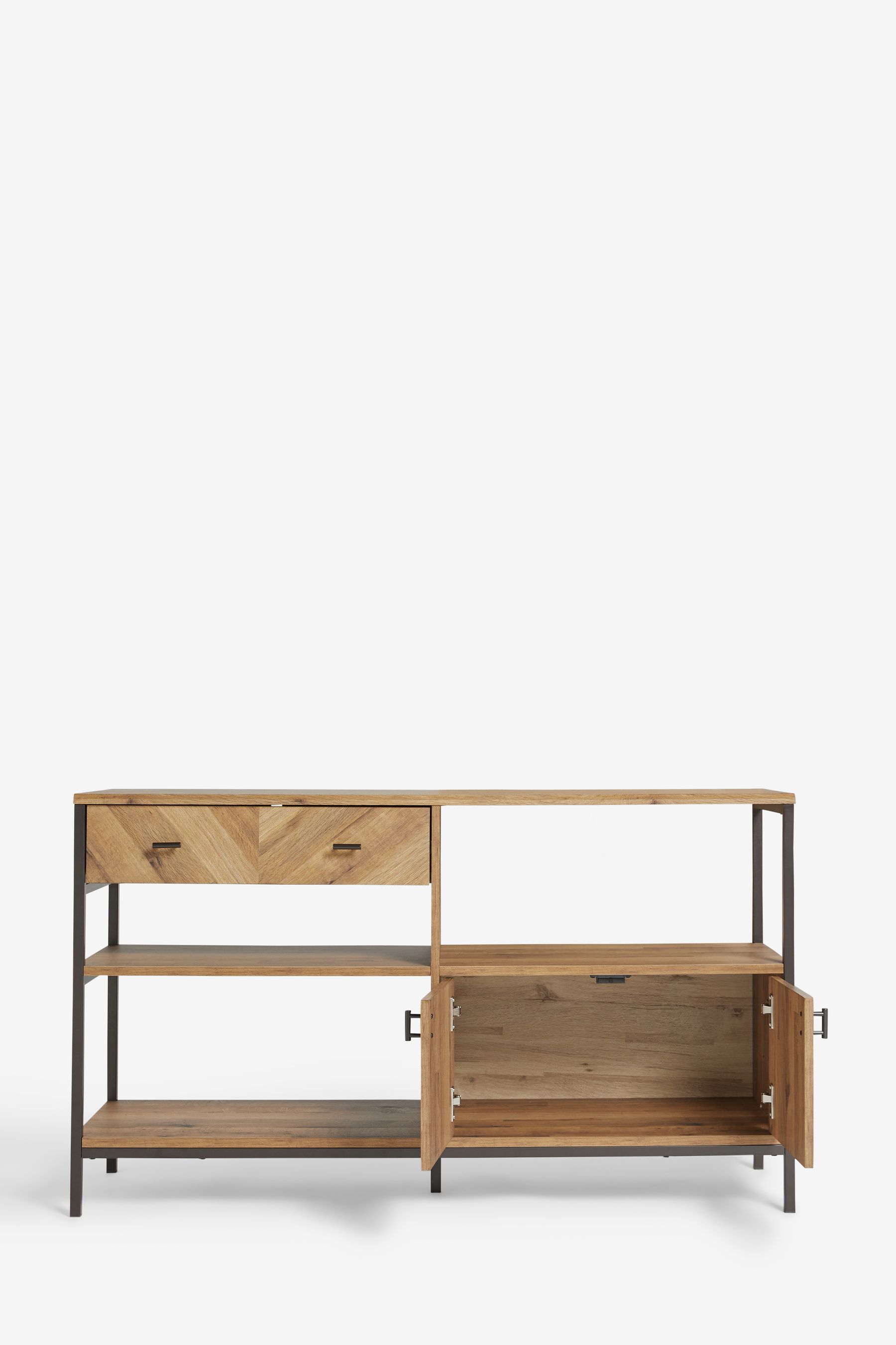 Buy Dark Bronx Chevron Oak Effect Console Table from the Next UK online ...