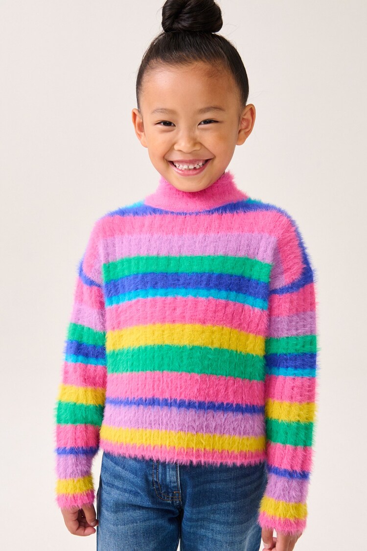 Buy Rainbow Fluffy Jumper (3-16yrs) from the Next UK online shop
