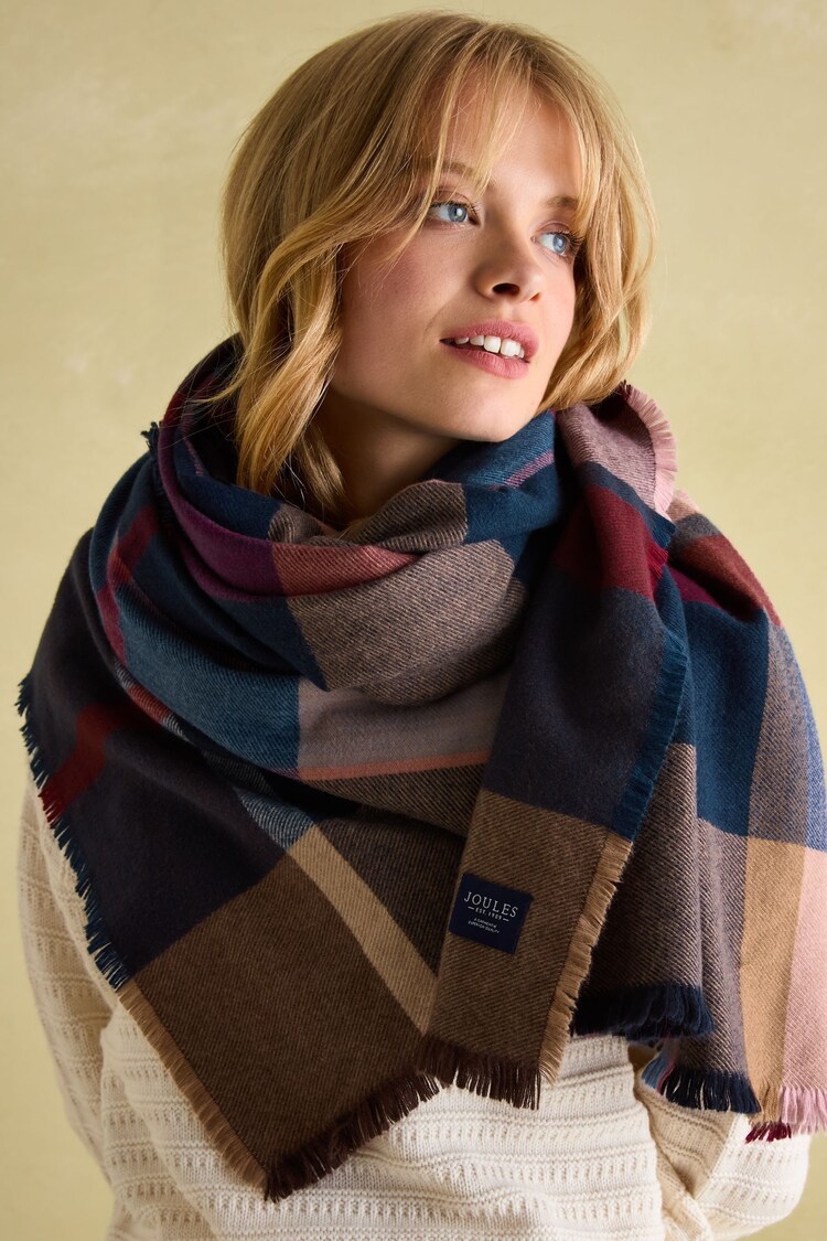 Buy Joules Bracewell Checked Blanket Scarf from the Next UK online shop