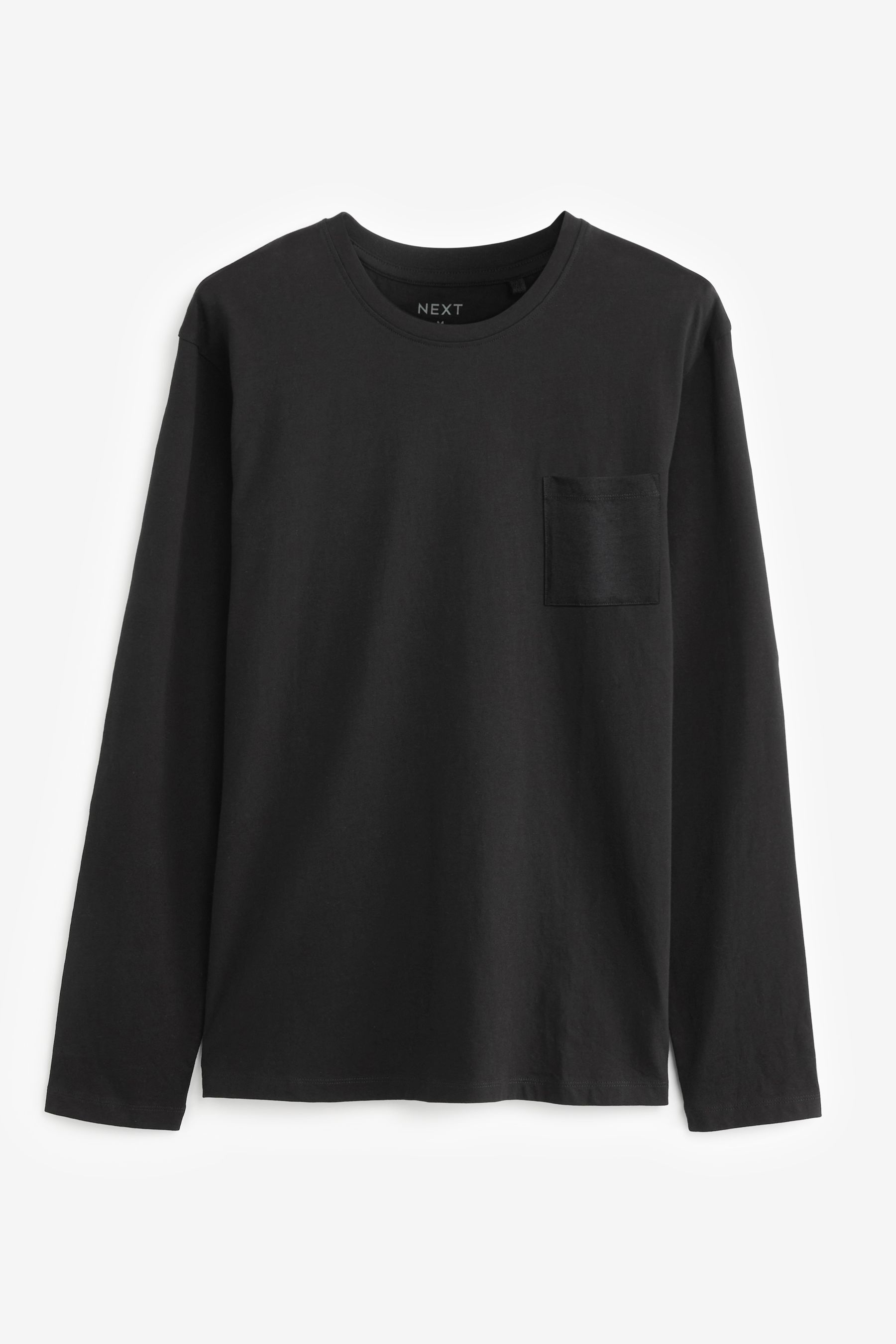 Buy Black/Grey 100% Cotton Long Sleeve Cuffed Pyjamas 2 Pack from Next ...