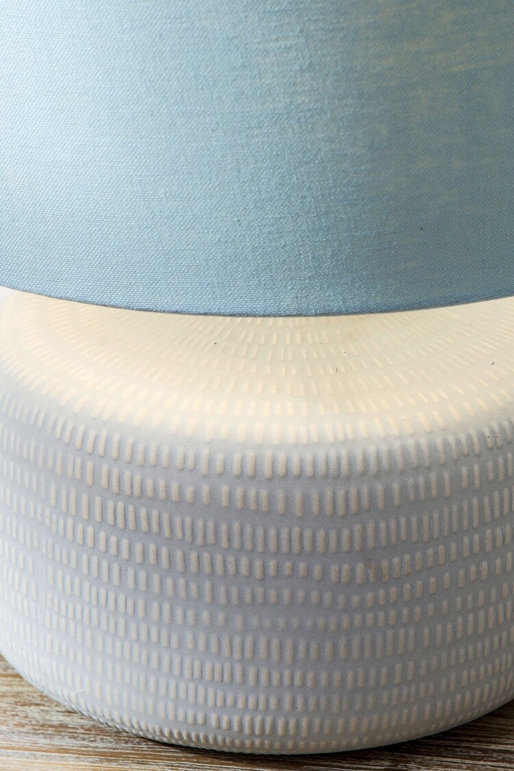 Buy Pacific Blue Kai Scratch Texture Ceramic Table Lamp from the Next ...