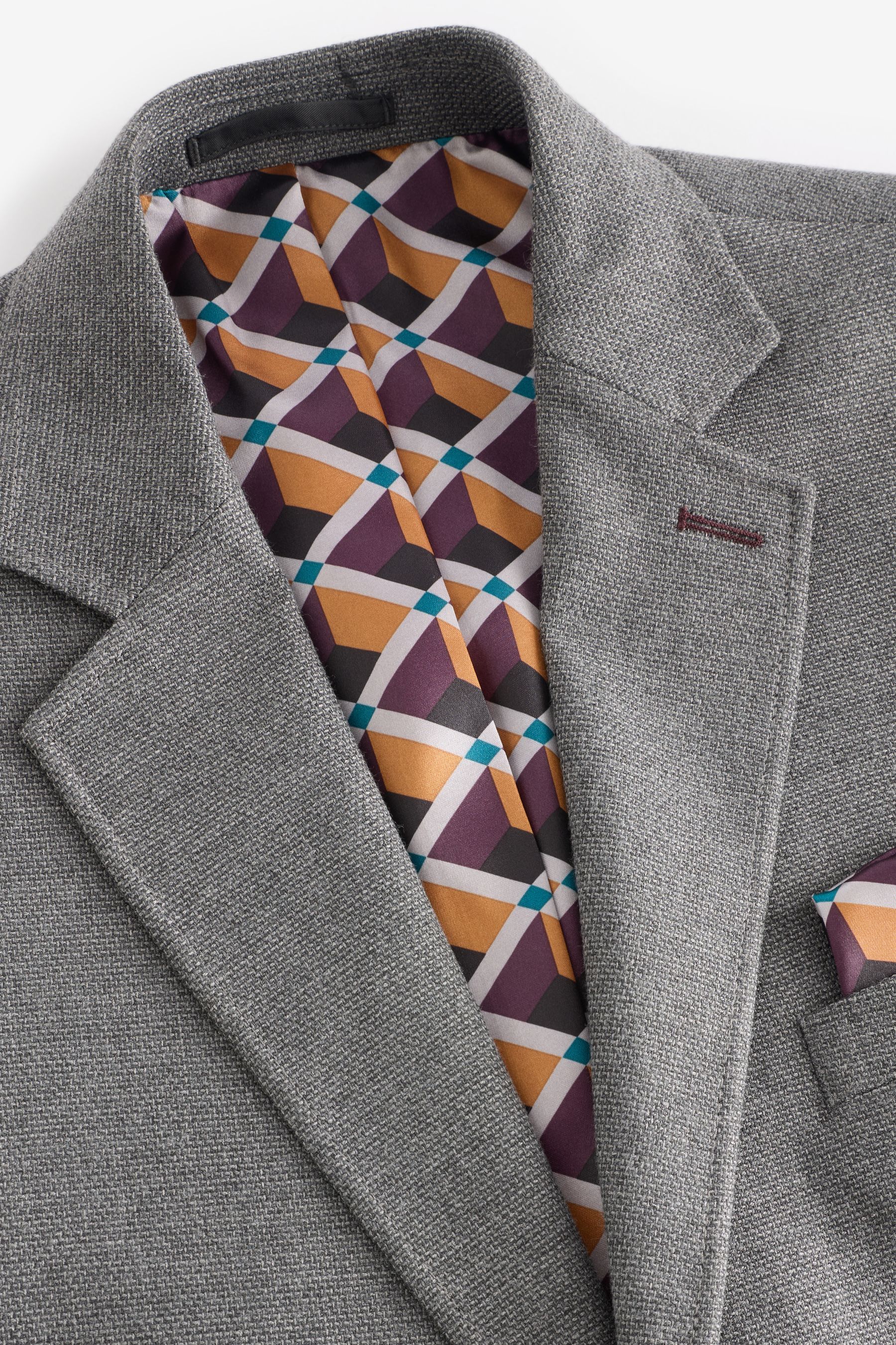 Buy Grey Regular Fit Textured Smart Blazer from the Next UK online shop