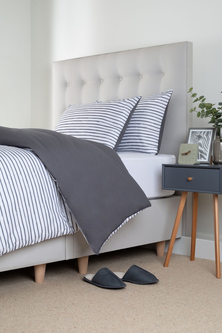 Buy Slumberdown Coverless Comfort Printed Grey Stripe Duvet from the ...