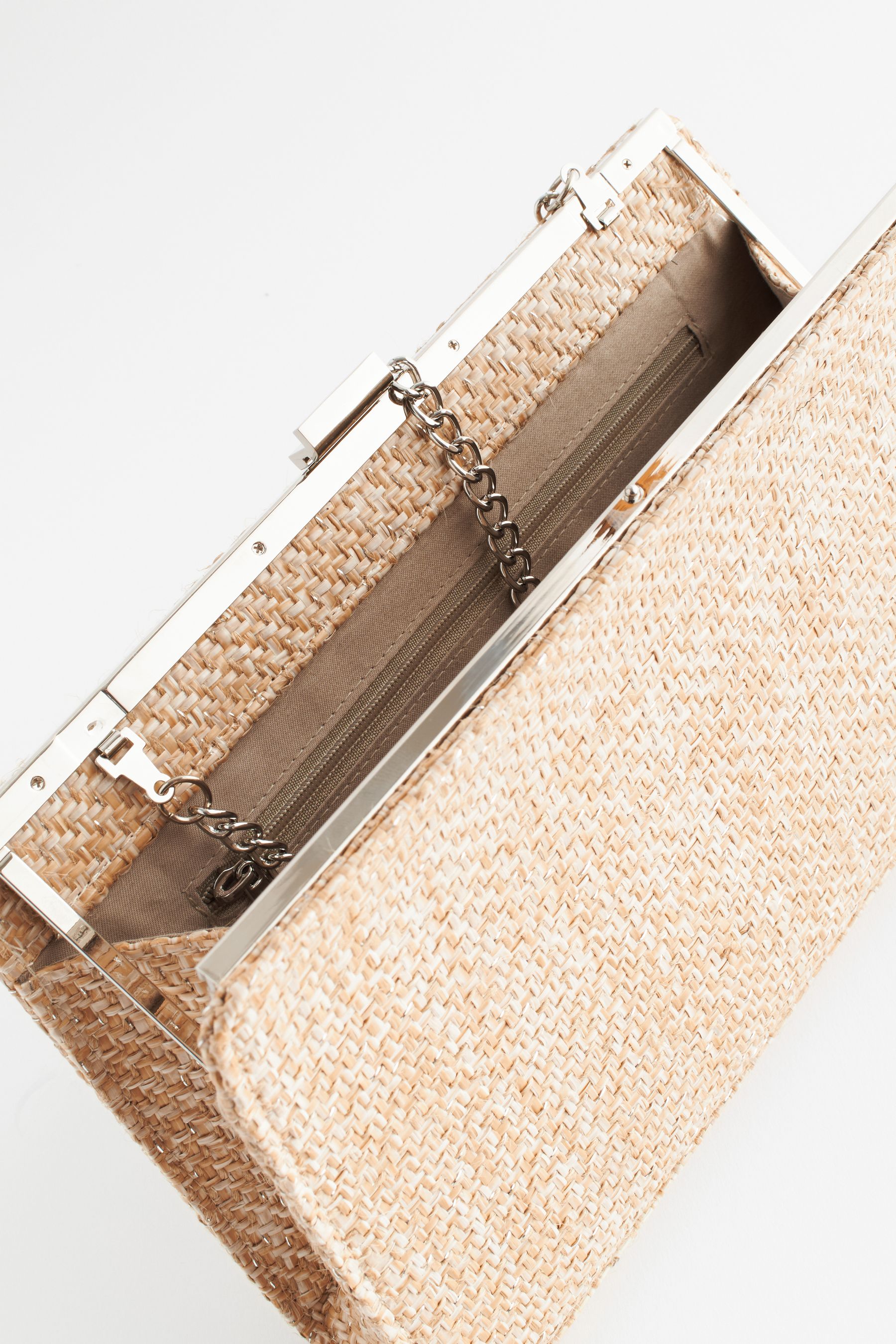 Buy Gold Raffia Clutch Bag from the Next UK online shop