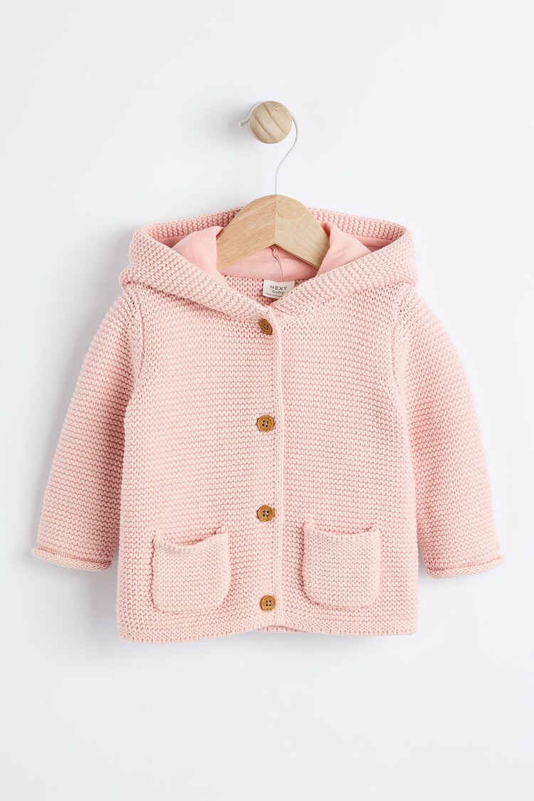 Buy Pink Knitted Baby Cardigan (0mths-2yrs) from the Next UK online shop