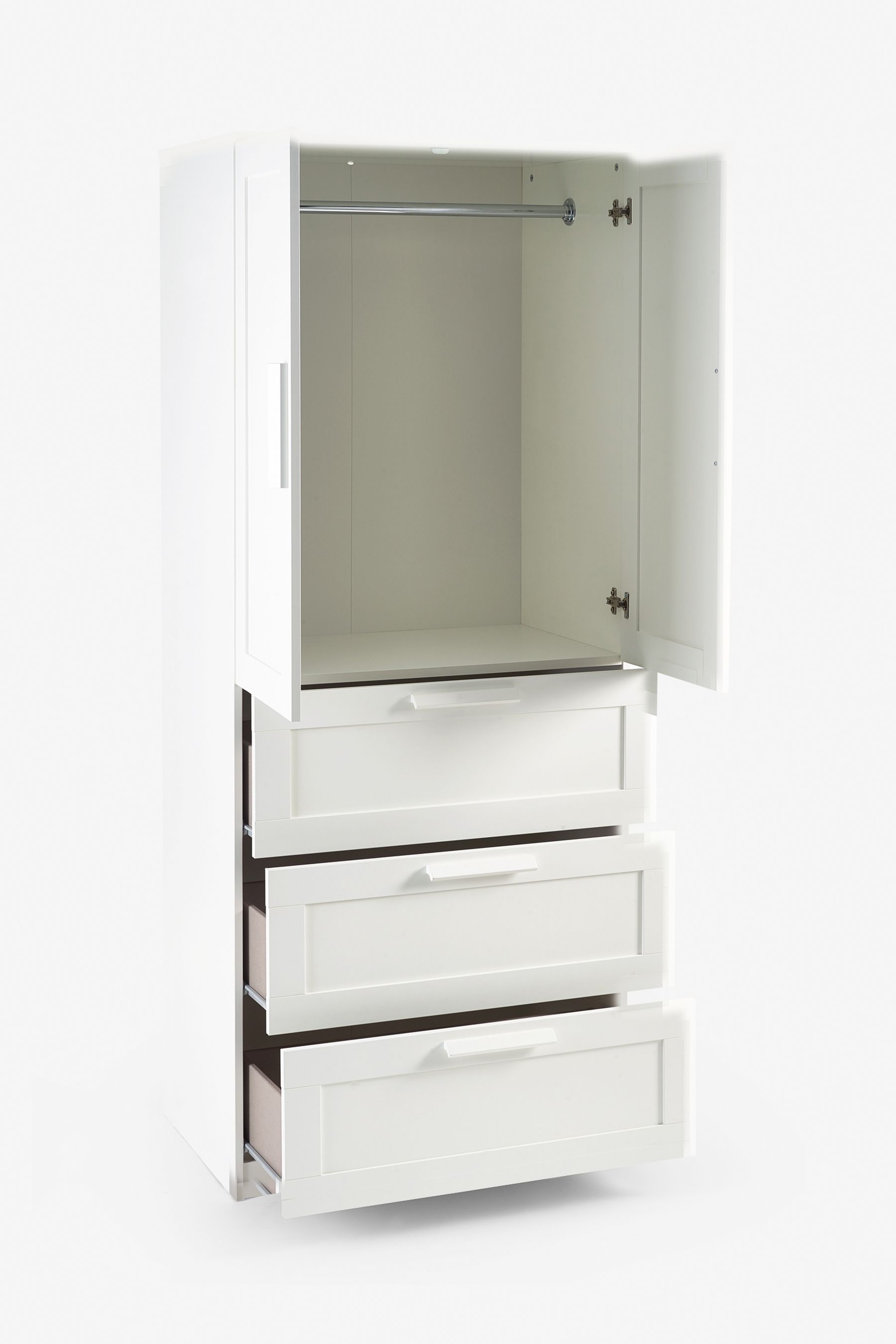 Buy White Flynn Kids Double Wardrobe from the Next UK online shop