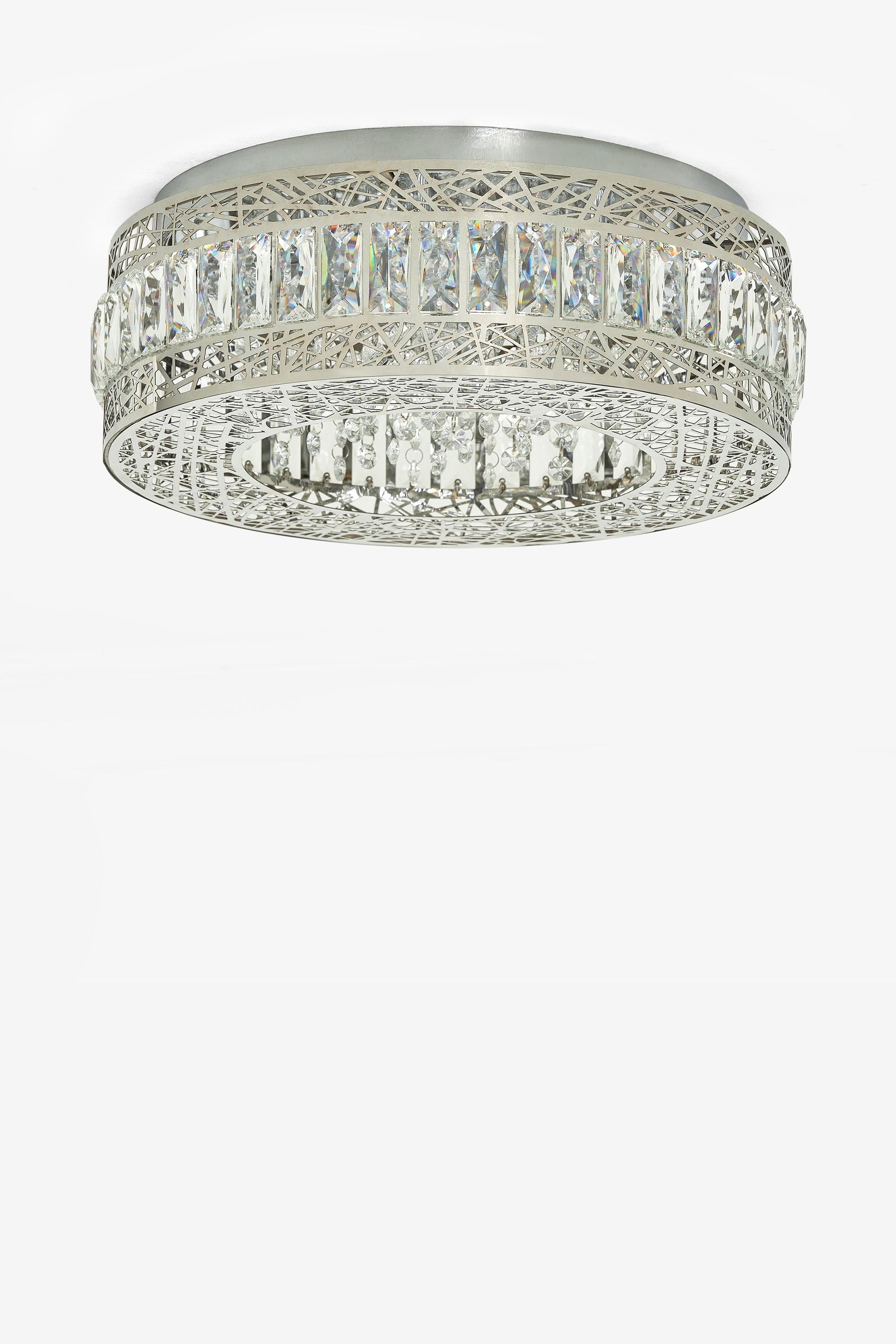 Buy Chrome Piazza 4 Light Flush Ceiling Light from the Next UK online shop