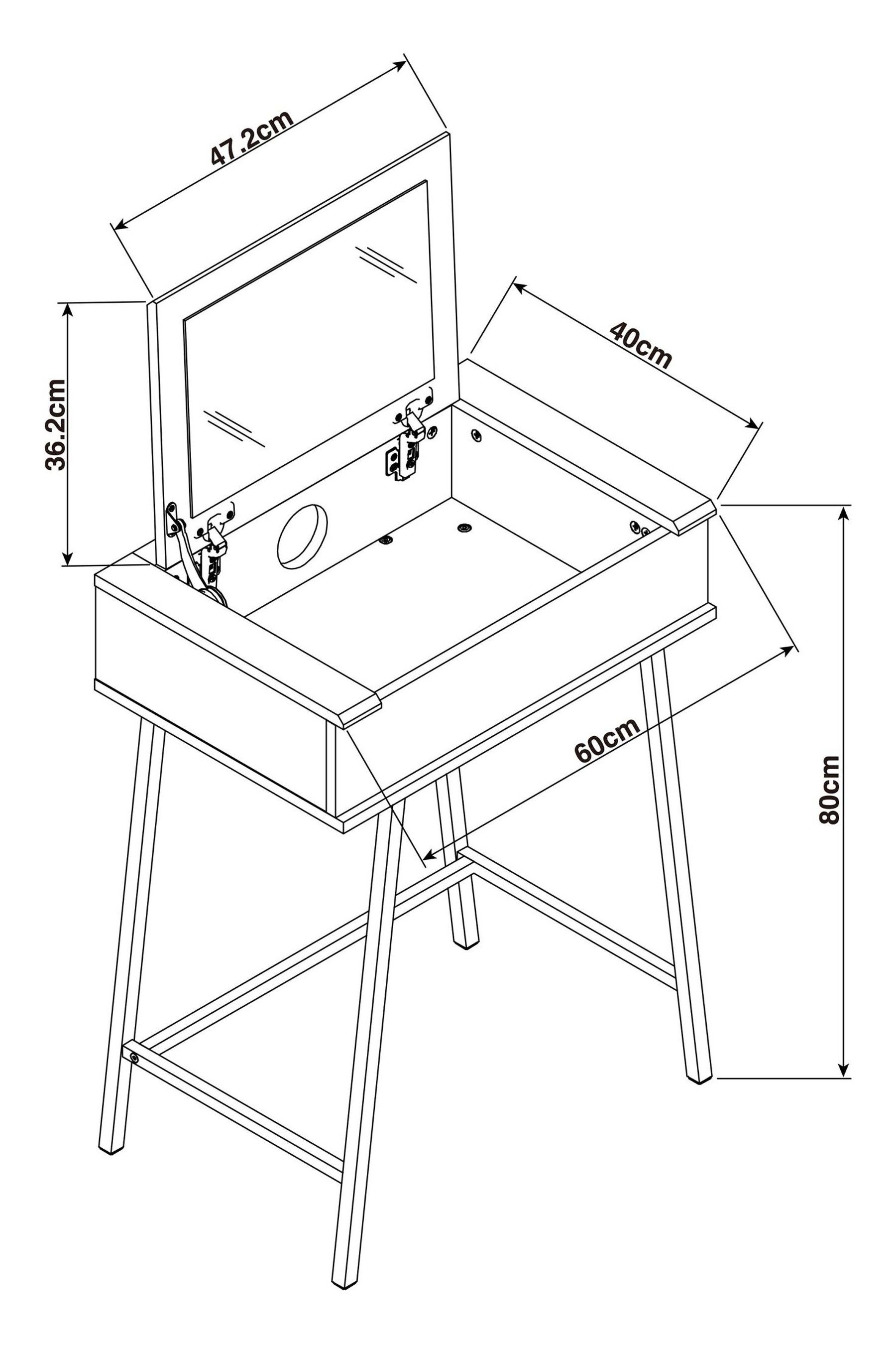 Buy Dark Bronx Oak Effect Small Dressing Table from the Next UK online shop