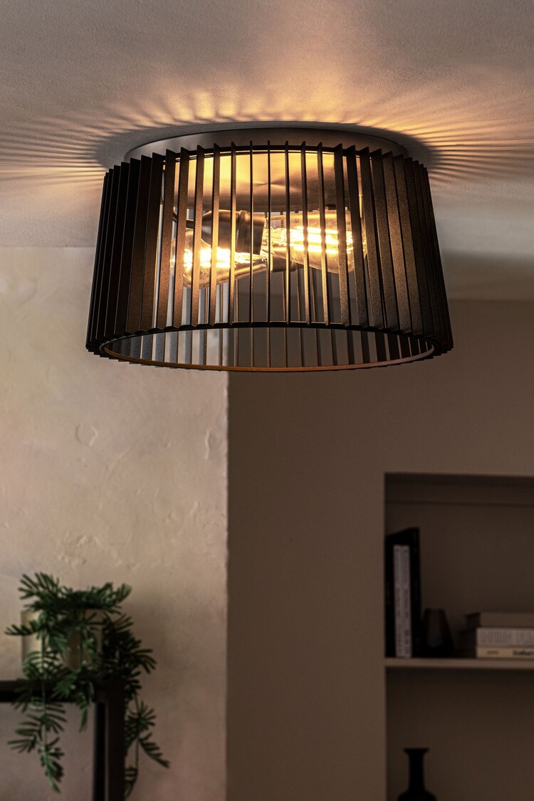 Buy Black Brooklyn 2 Light Flush Ceiling Fitting Ceiling Light from the ...