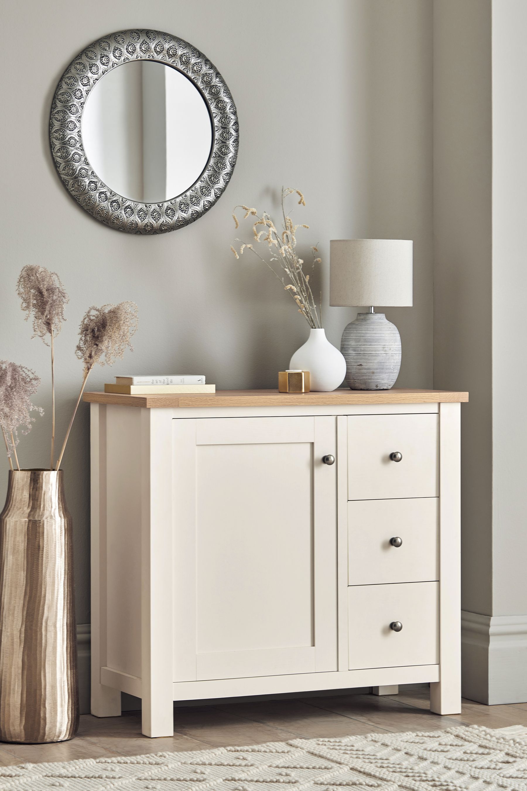 Buy Cream Malvern Oak Effect Small Sideboard from the Next UK online shop