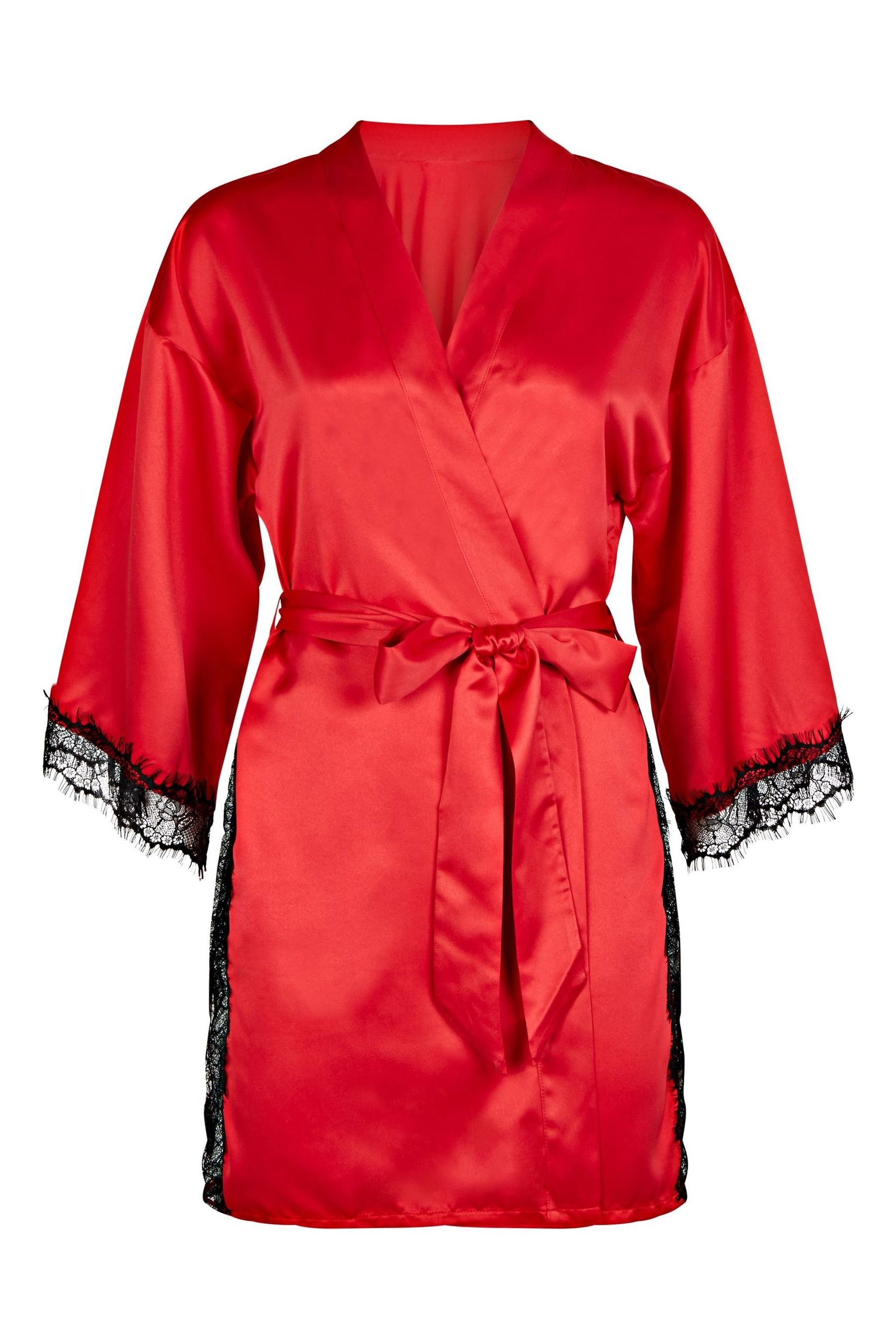 Buy Ann Summers Red Satin Cherryann Robe Dressing Gown from the Next UK ...
