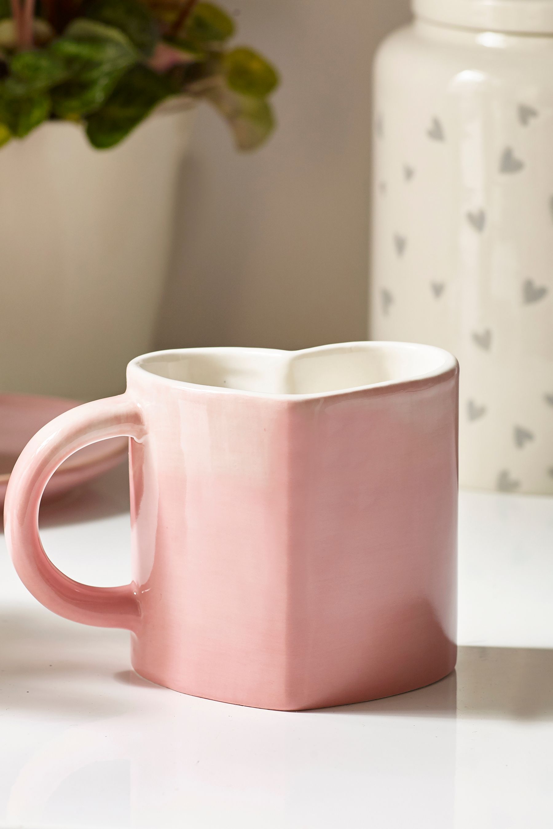 Buy Pink Heart Shaped Mug from Next United Arab Emirates
