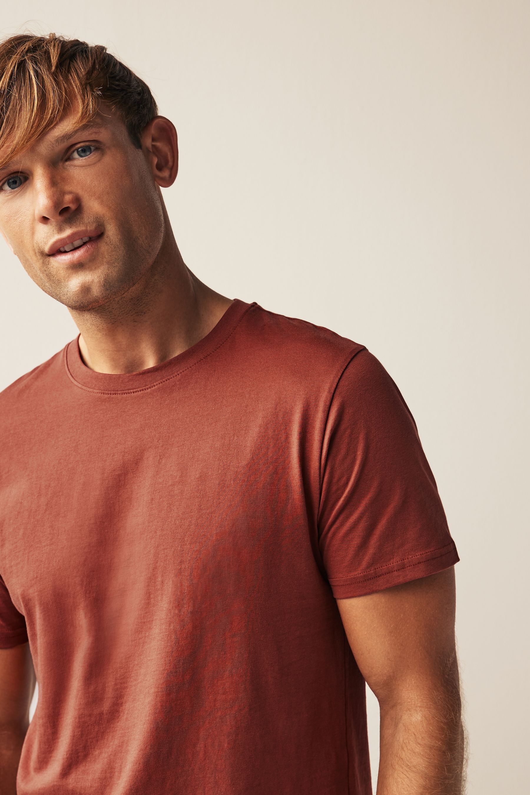 Buy Brown/Rust/Black/Ecru Marl/Slate/Silver Regular Fit Essential 100% ...