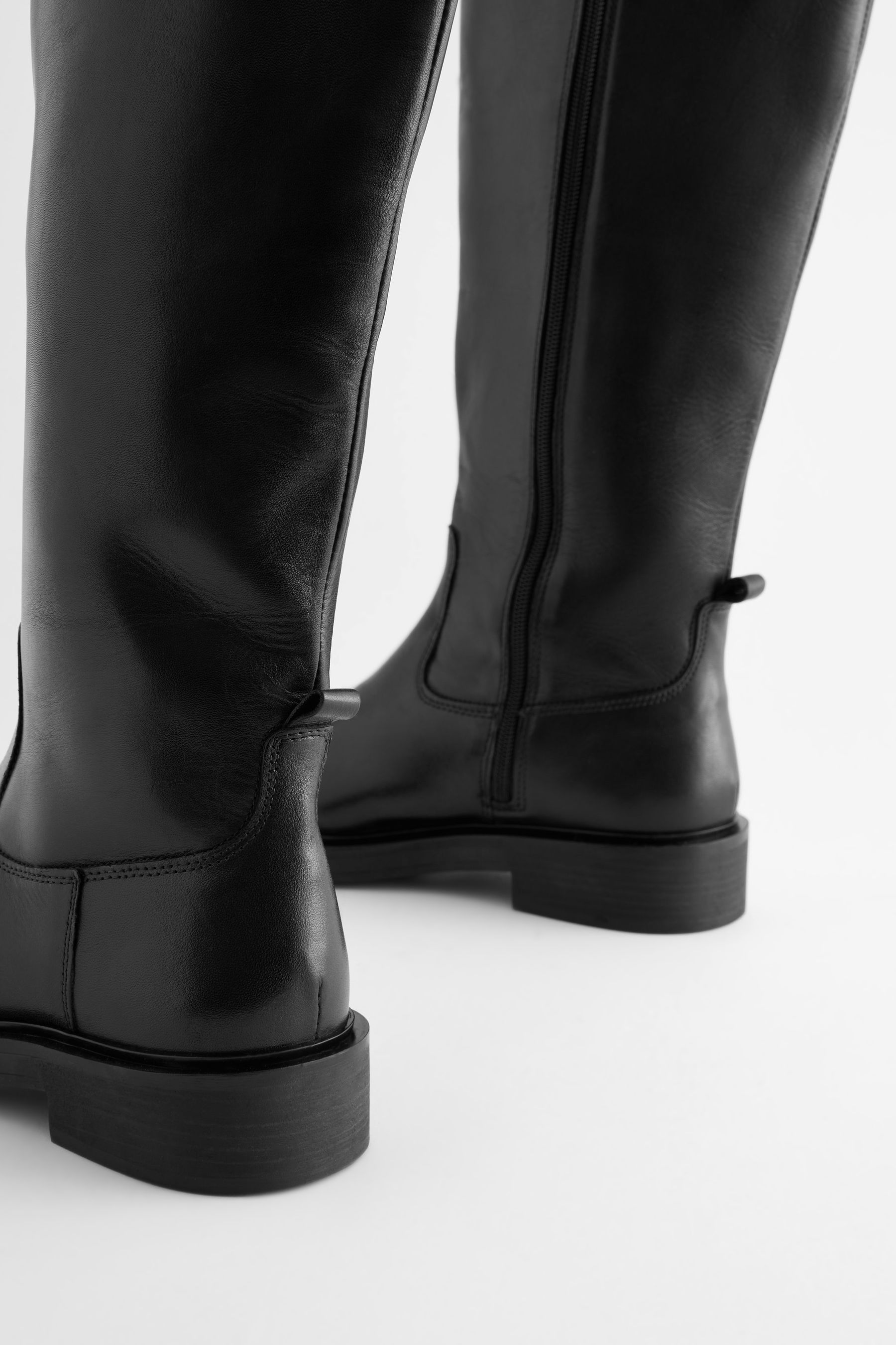 Buy Black Forever Comfort® Leather Rider Knee High Boots from Next ...