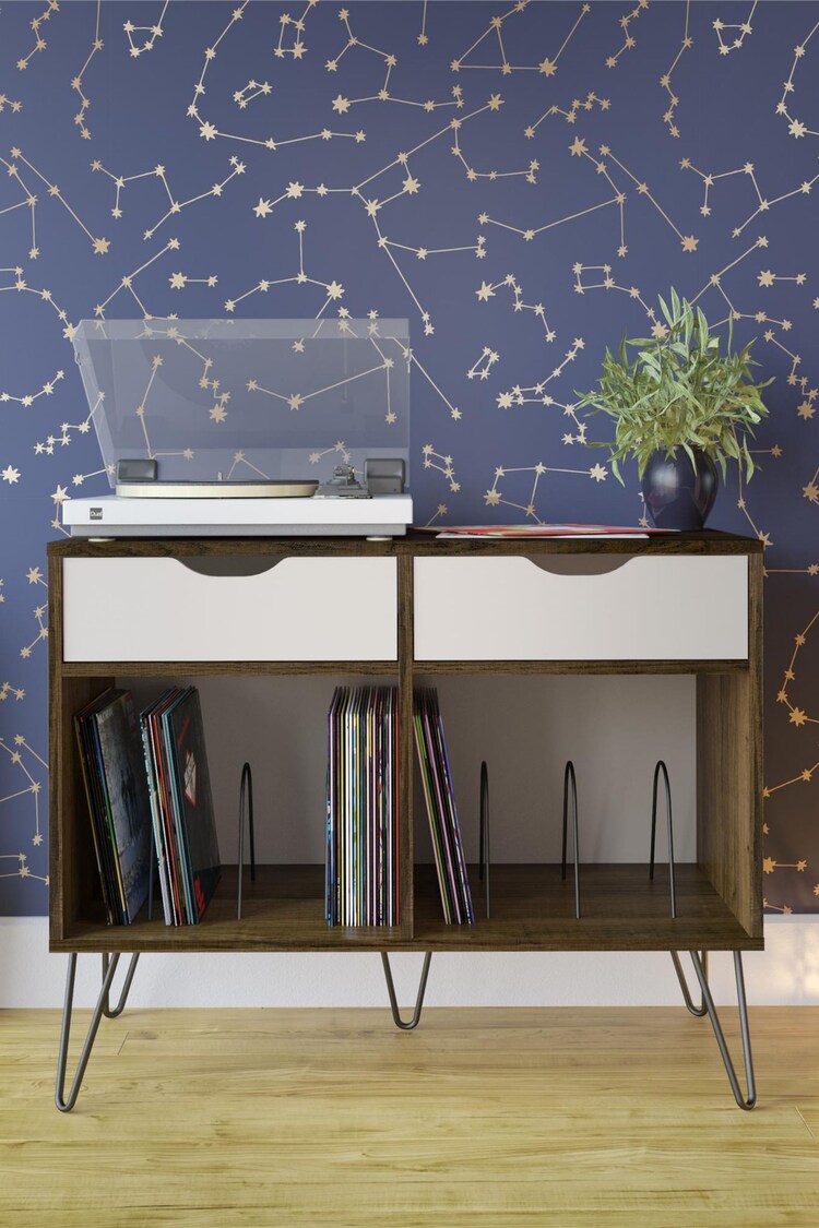 Buy Novogratz Brown Concord Turntable Stand With Drawers from the Next ...
