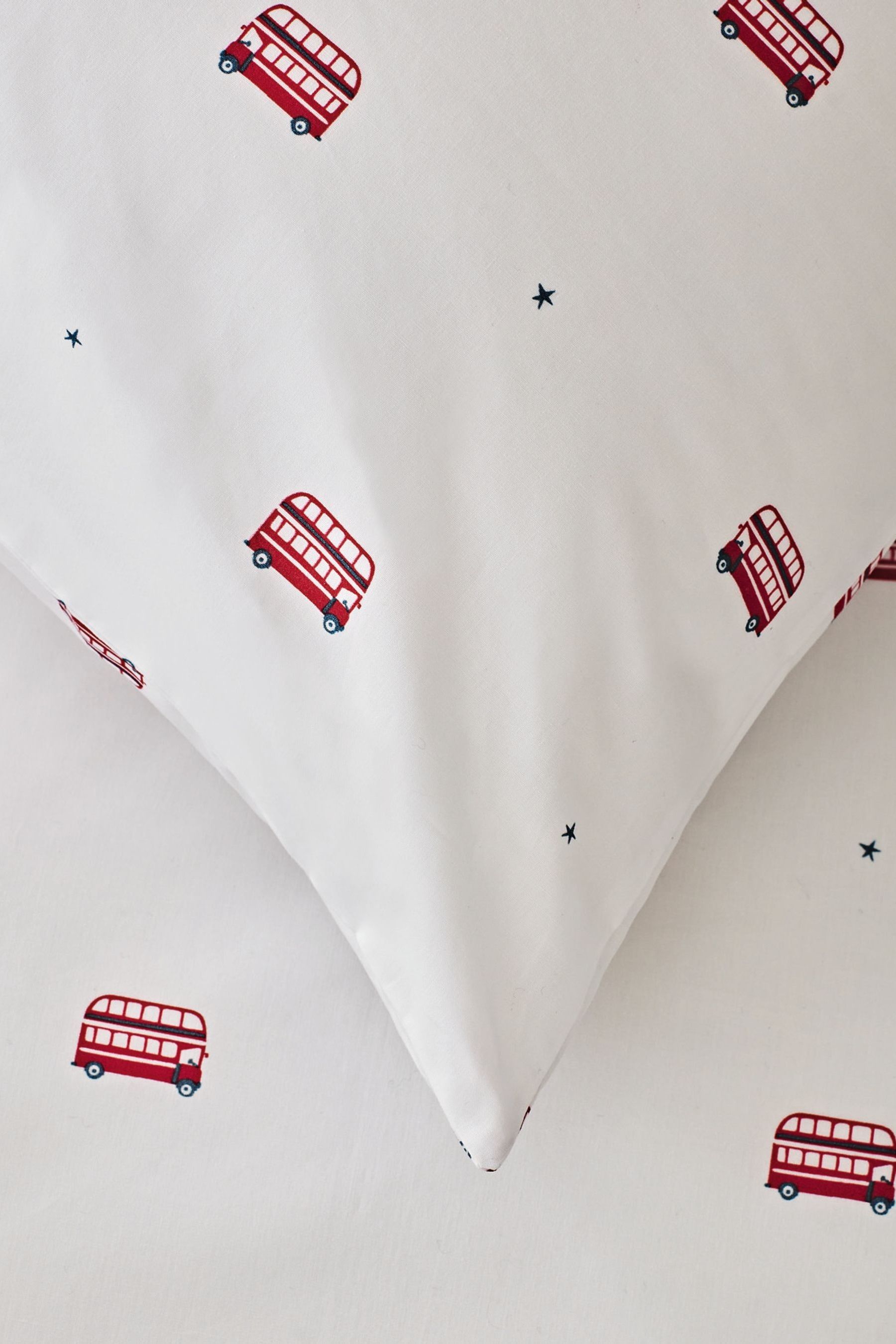 Buy The White Company White London Bus Single 100% Cotton Pillowcase ...