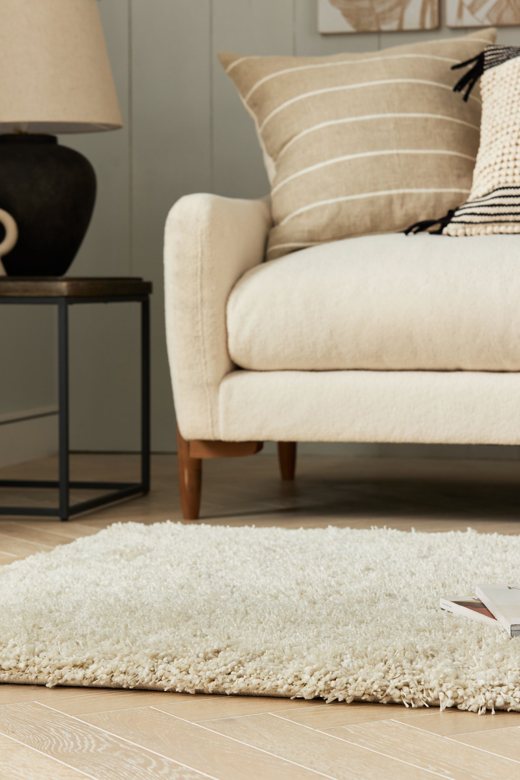 Buy Ivory White Premium Cosy Shaggy Rug from the Next UK online shop
